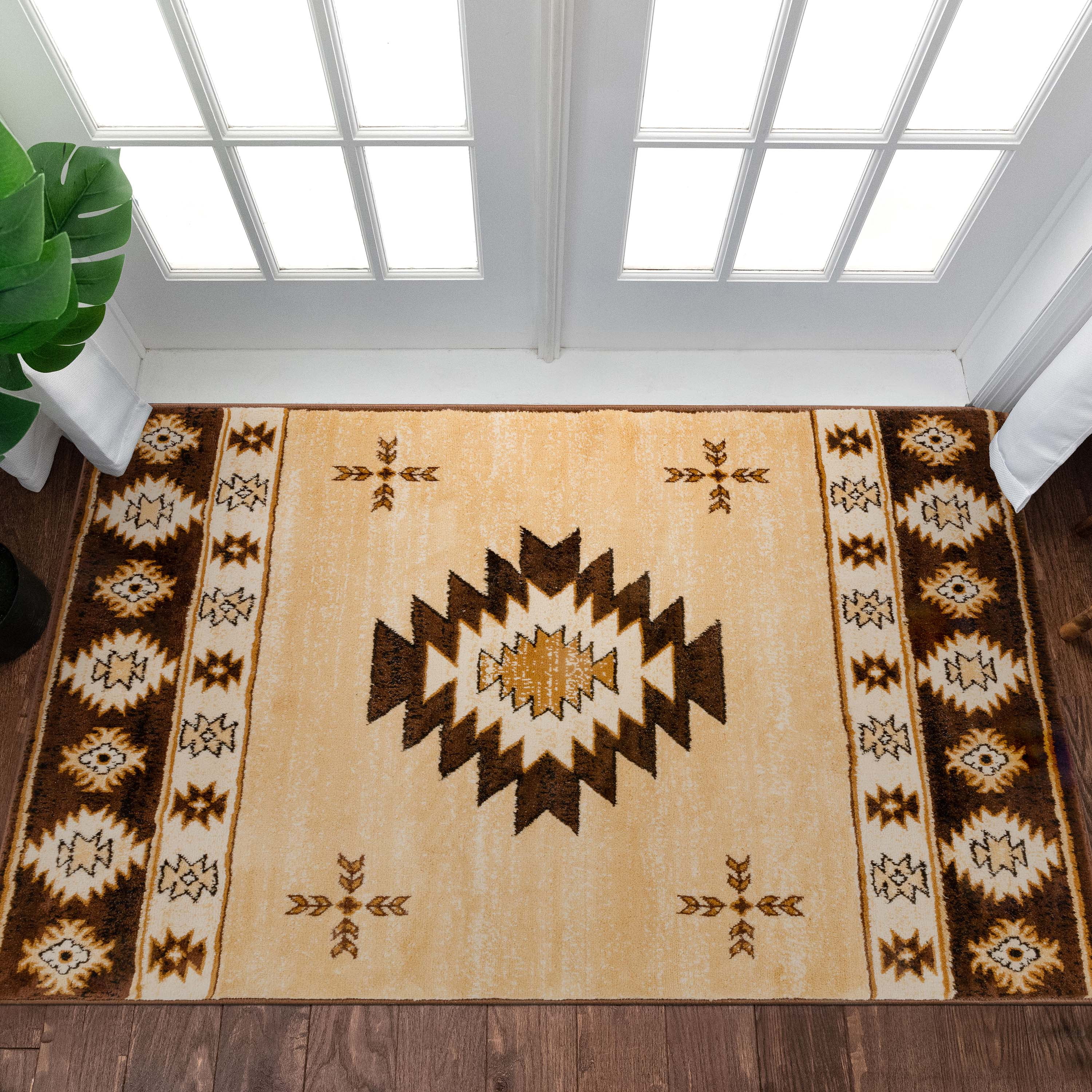 Well Woven Southwestern Rodrigo 3'11" x 5'3" Brown Area Rug - Walmart.com