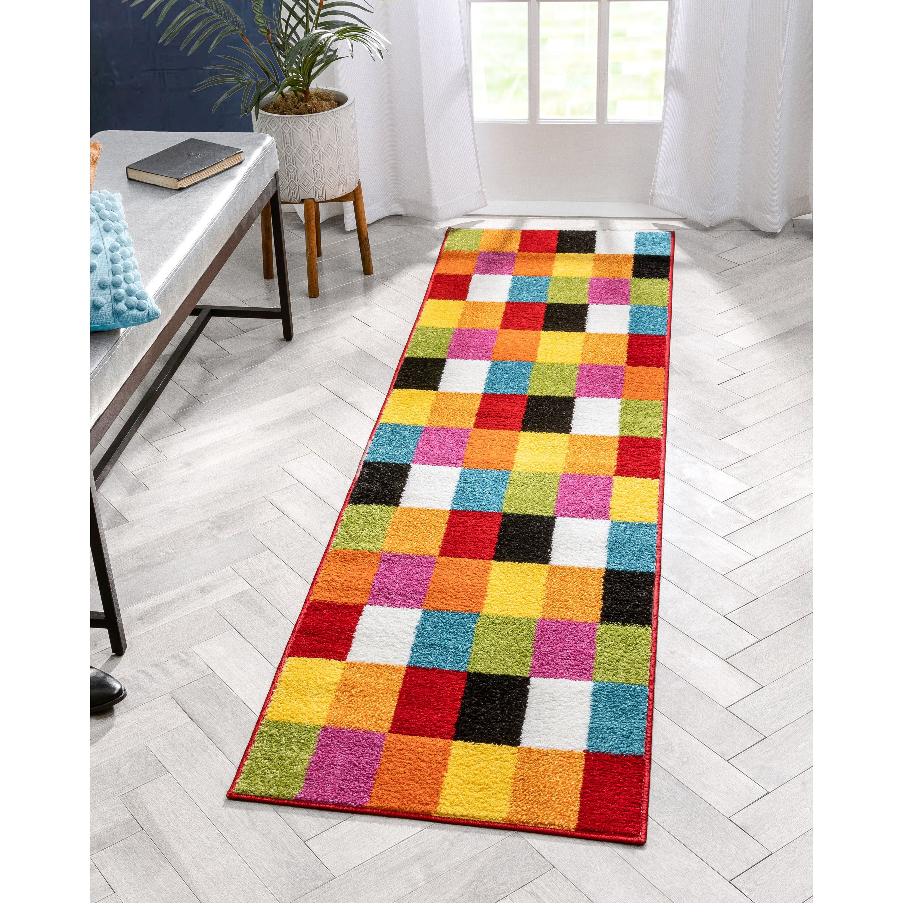 Well Woven StarBright Bright Square Modern Geometric Kids Rug Multi 2 ...