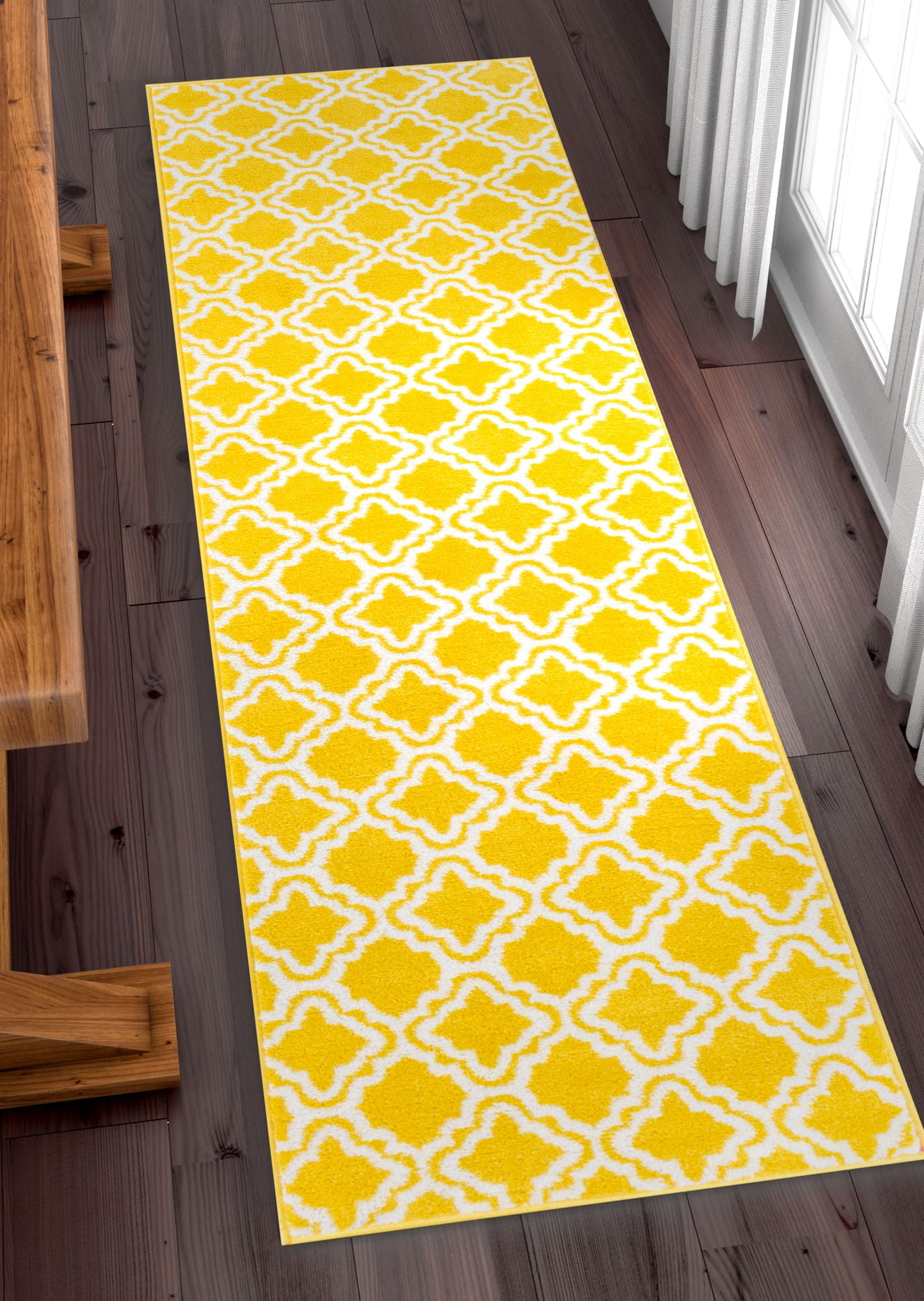 Well Woven StarBright Geometric Moroccan Runner Rug, Yellow, 2' x 7'3 ...