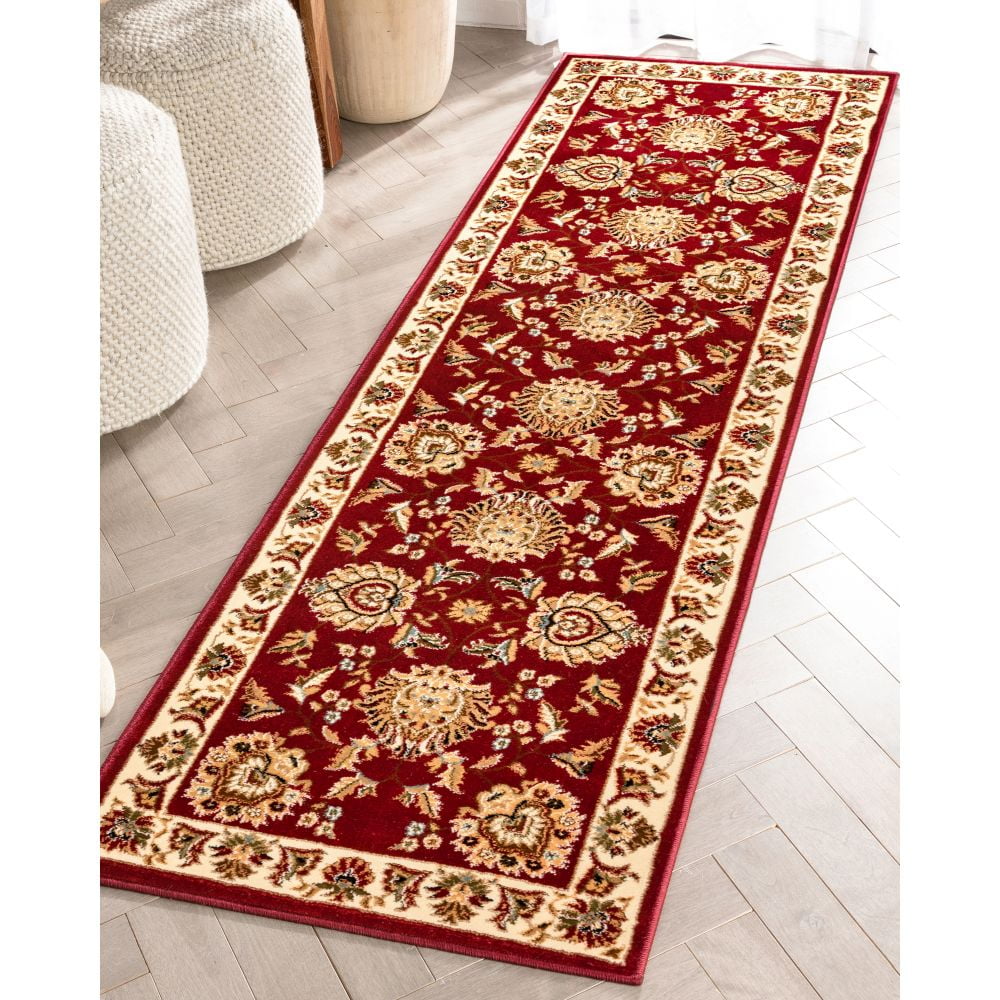 Well Woven Sultan Sarouk Red Persian Floral Oriental 2'3" X 7'3" Runner ...