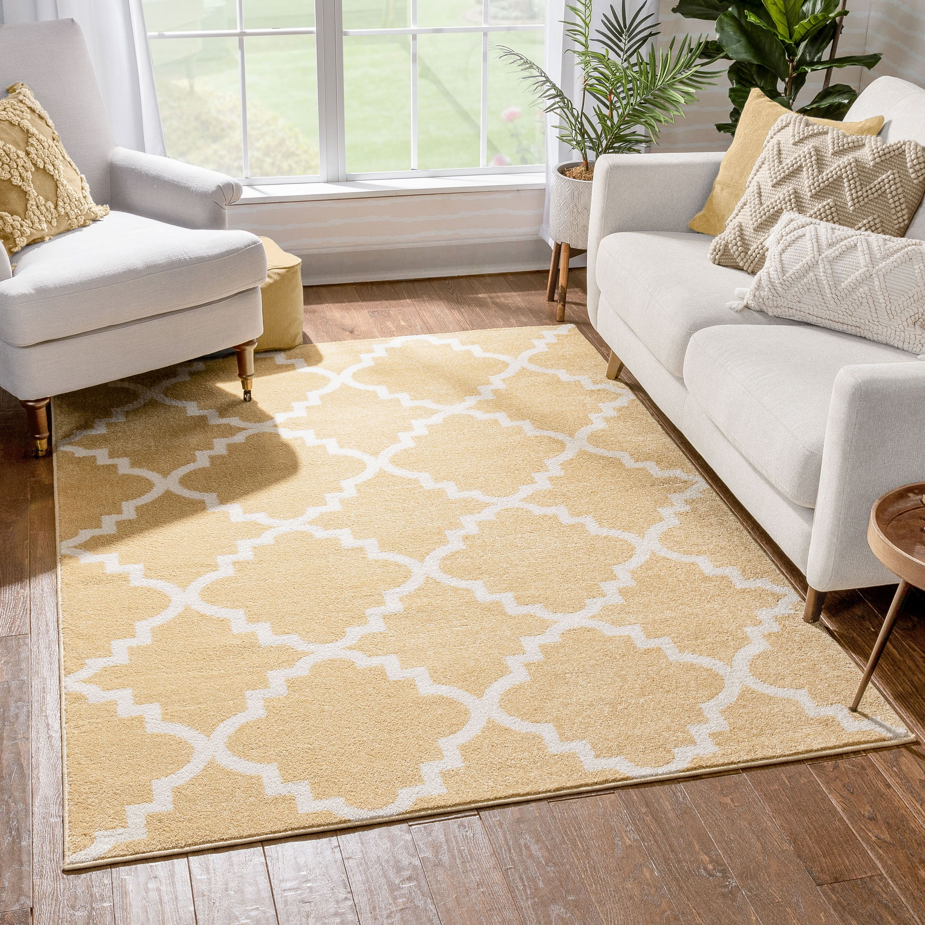 Well Woven Sydney LuLu'S Trellis Geometric Gold 9'3" x 12'6" Area Rug ...