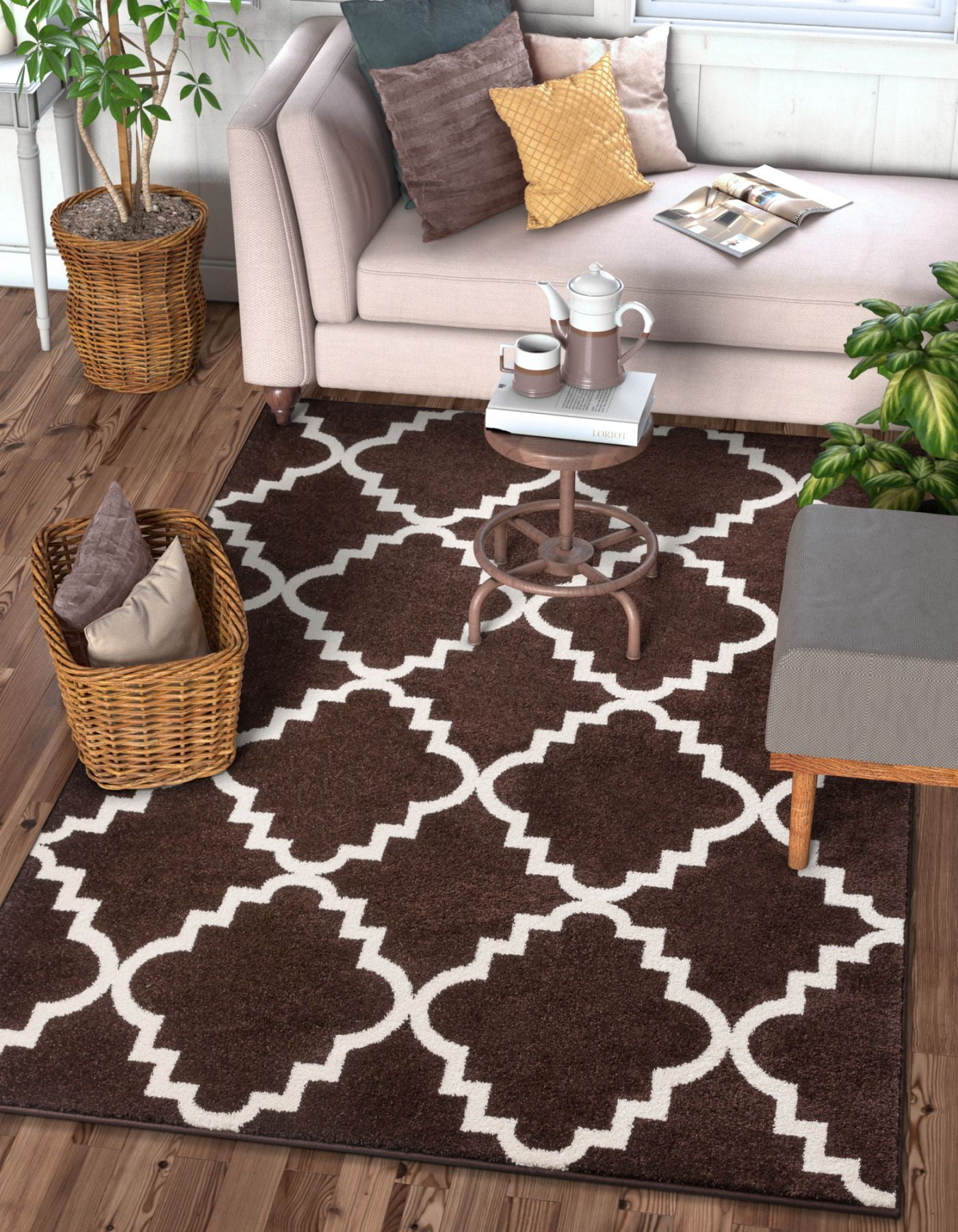 Well Woven Sydney Lulu's Lattice Modern Area/Oval Rug - Walmart.com