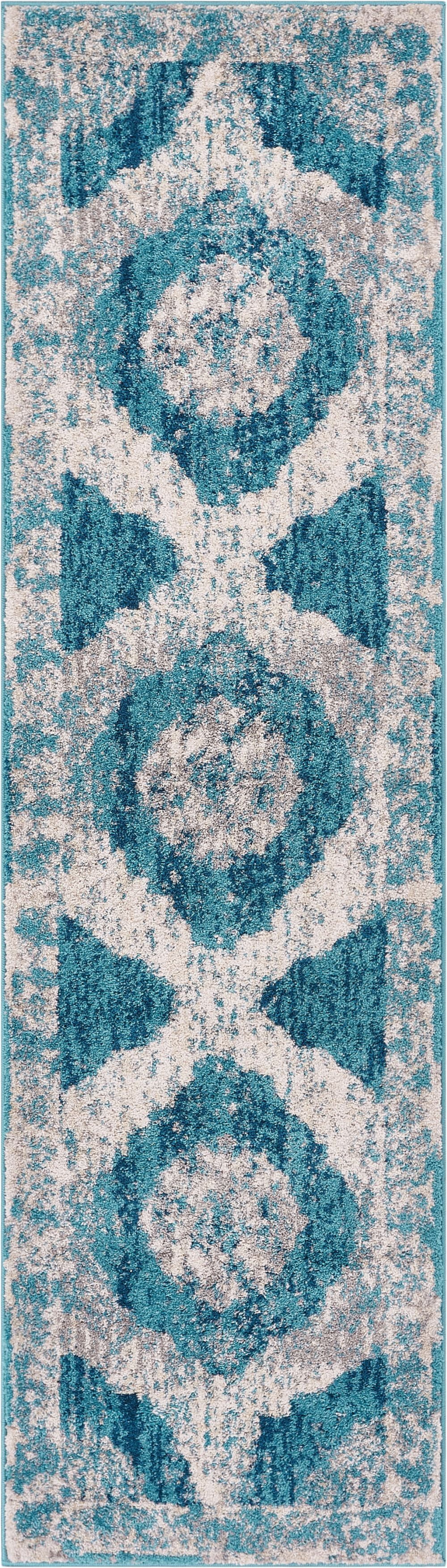 Well Woven Sydney Vintage Berkshire Blue Hallway Runner Rug 2 ft. 7 in ...