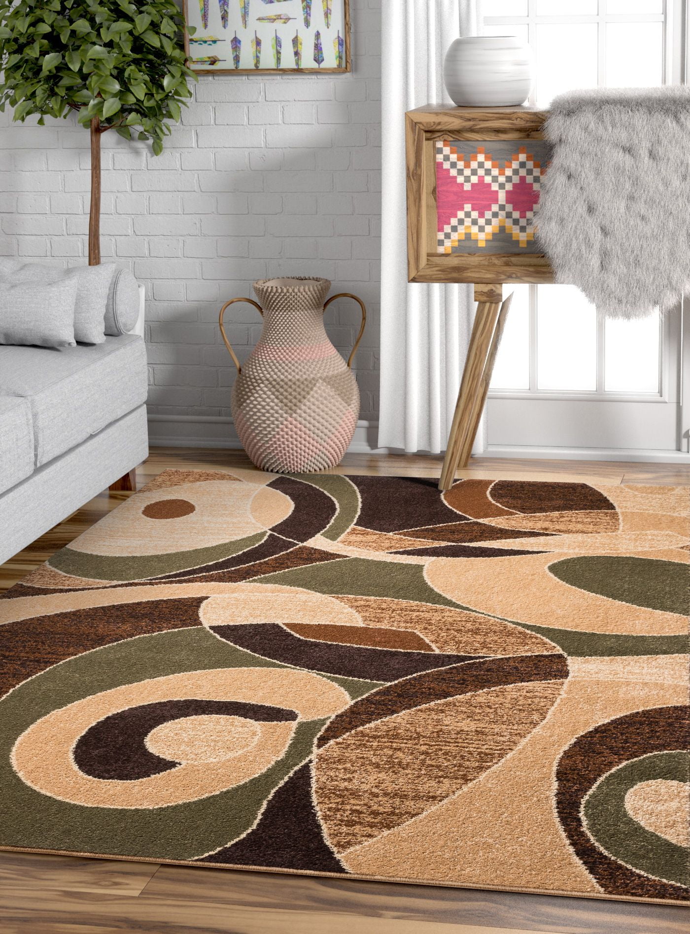 Infinity Home 21324 3 ft. 3 in. x 4 ft. 7 in. Sydney Zen Area Rug ...