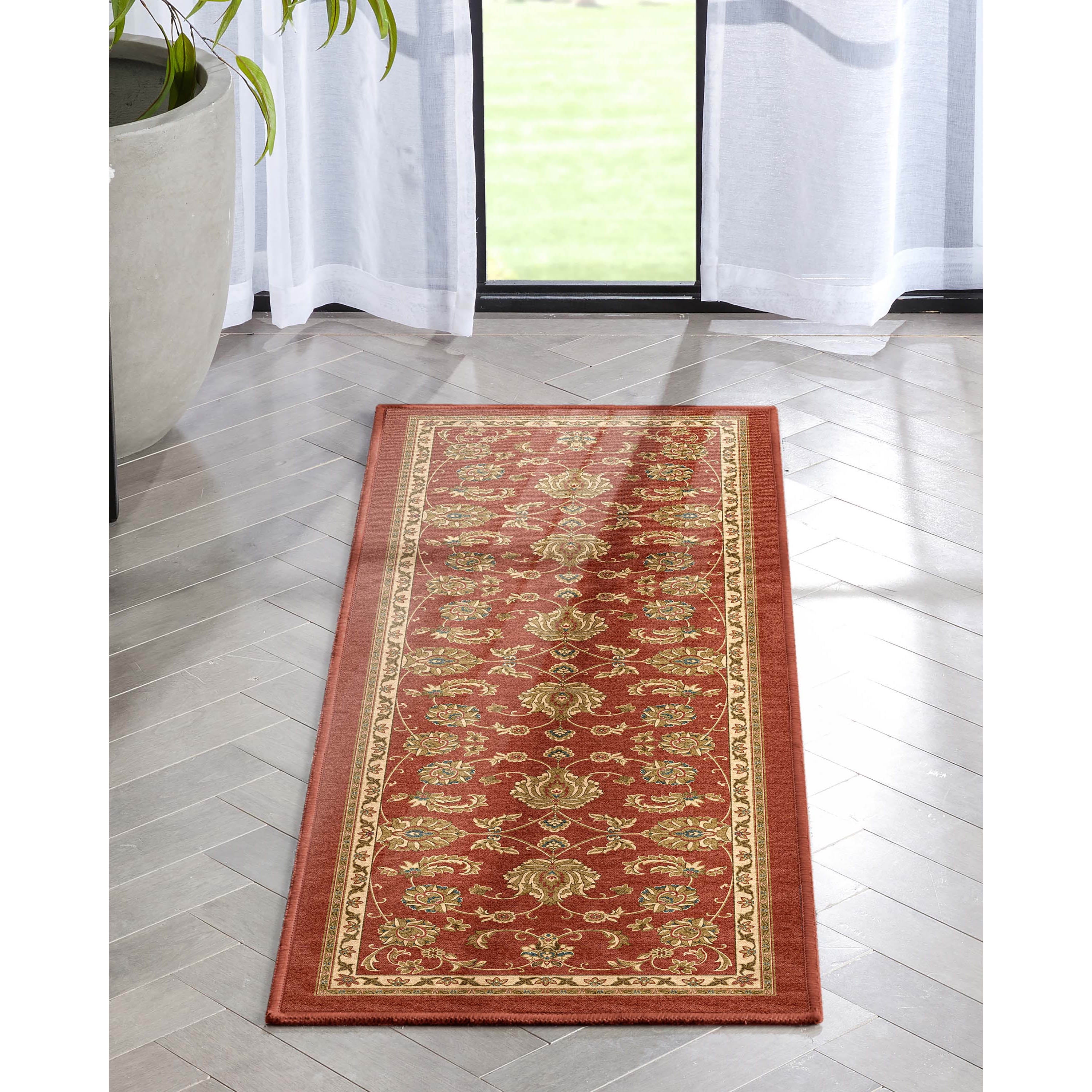 Well Woven Tabriz Oriental Flatweave 1'8" x 5' Runner Rug Red - Walmart.com