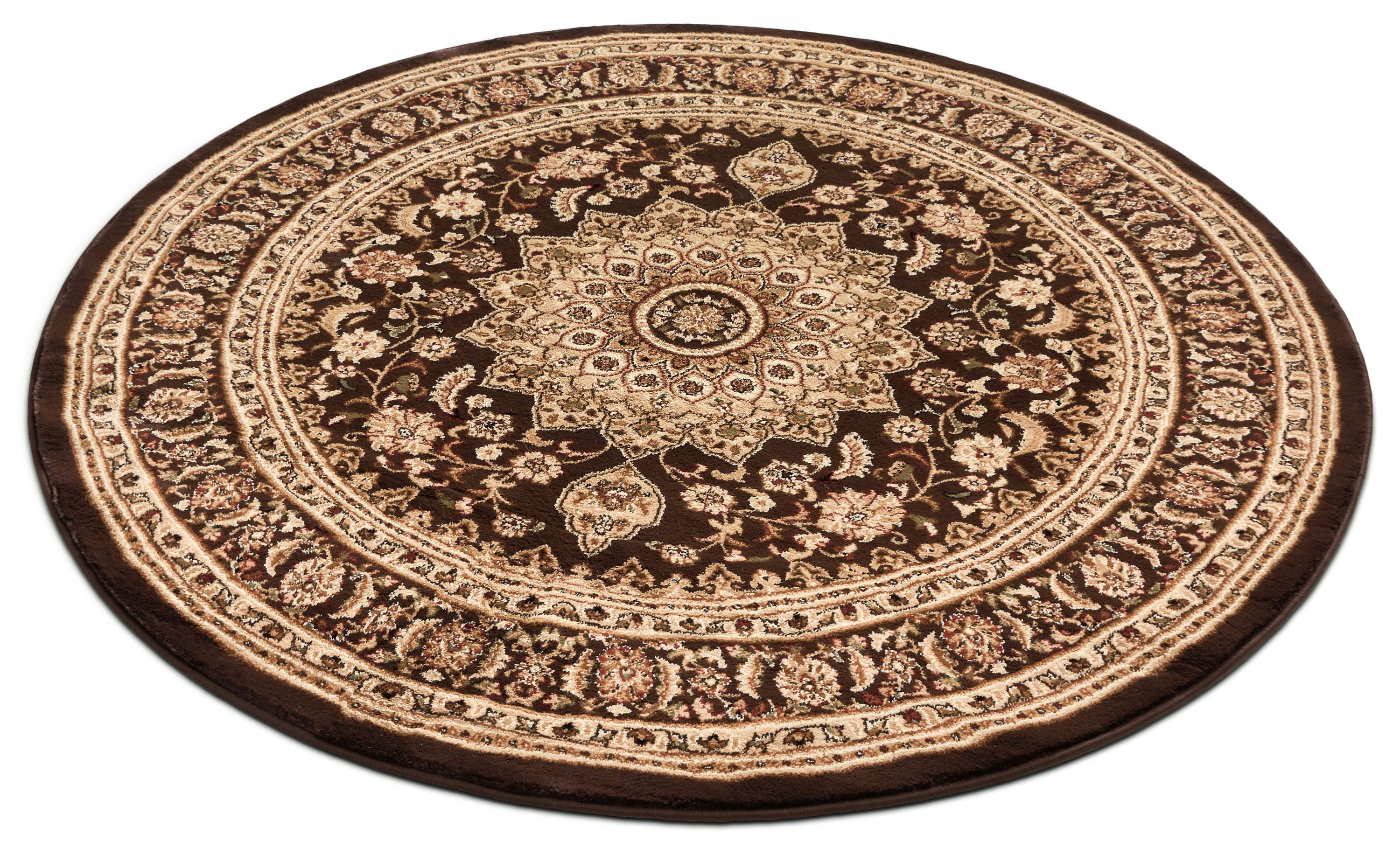 Well Woven Timeless Aviva Traditional Oriental Floral Brown 7'10" Round ...