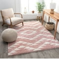 Well Woven Tribal Diamond Medallion Blush Pink Soft Shag Area Rug ...