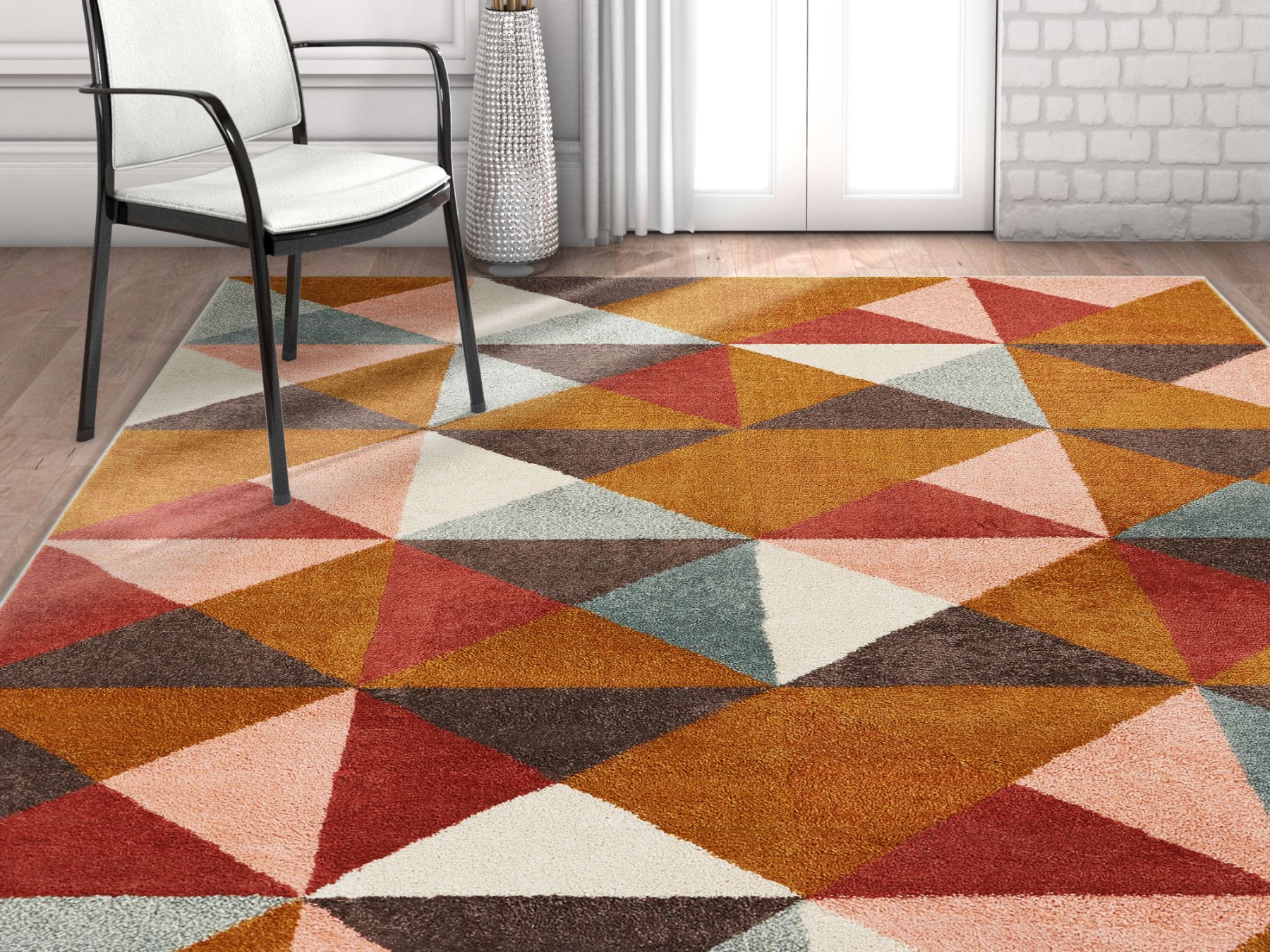 Well Woven Vettore Lexington 7'10" x 10'6" Modern Geometric Triangle ...