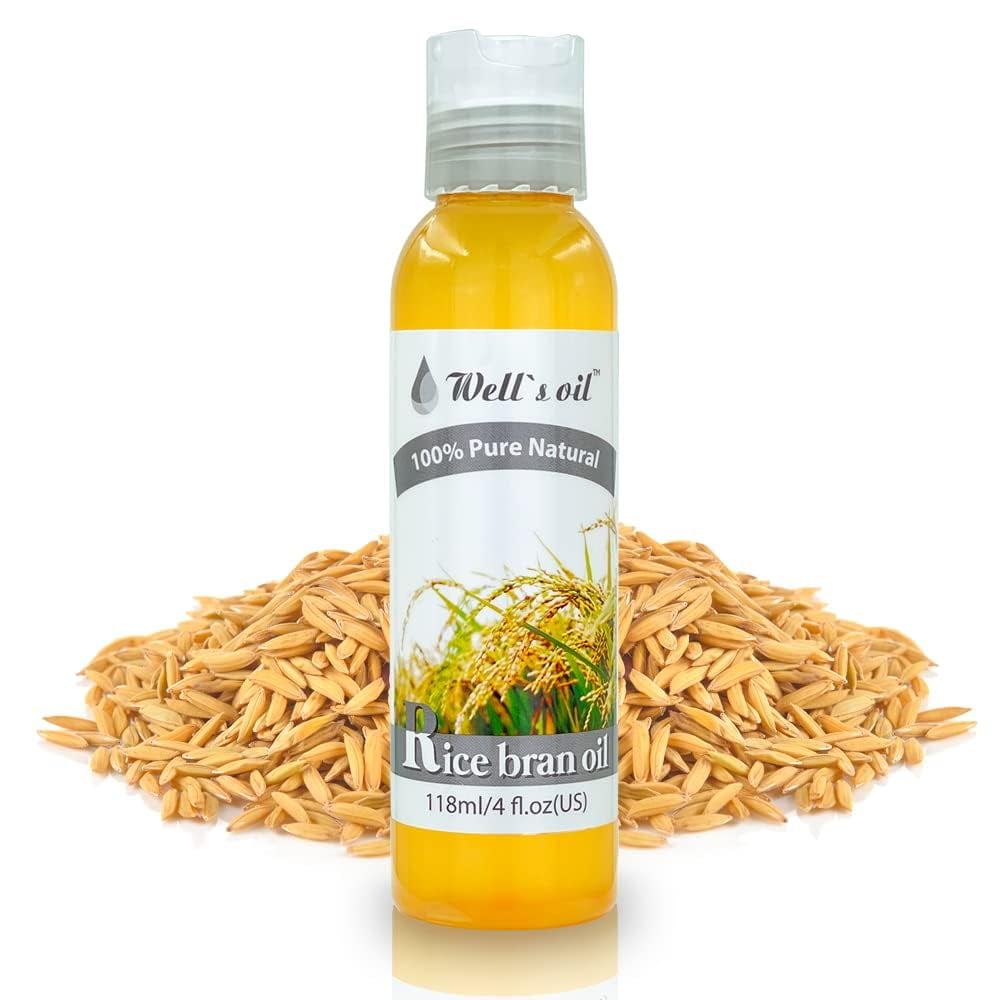 Well's 100% Pure Rice Bran Oil 4oz / Antioxidant/Rich in Vitamin E, A ...