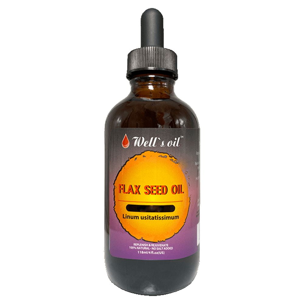 Well's Oil 100% Pure Flax Seed Oil 4oz - Walmart.com