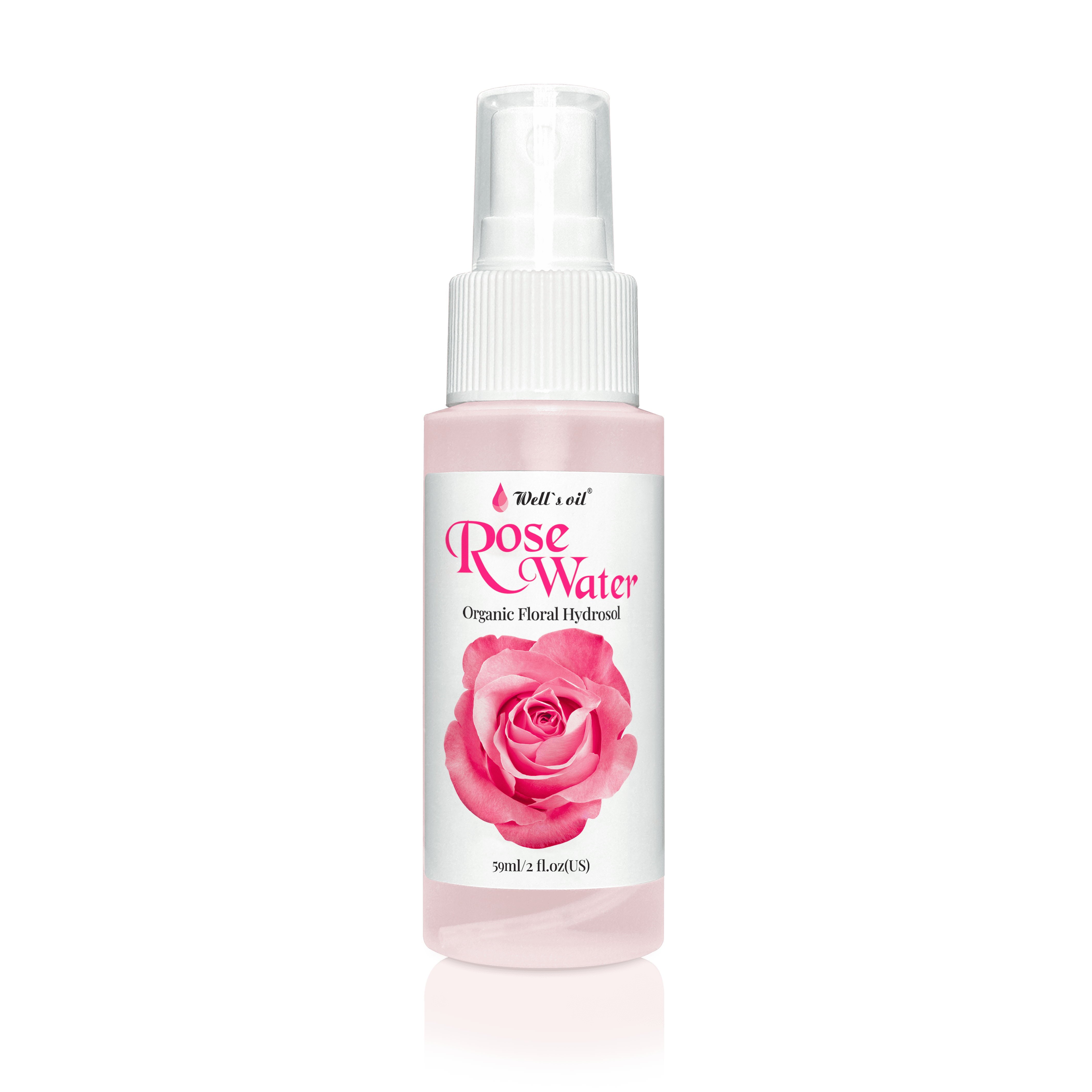 Well's Oil Rose Water Spray 2 fl oz Hydrating and Soothing Skin & Hair Care - Walmart.com