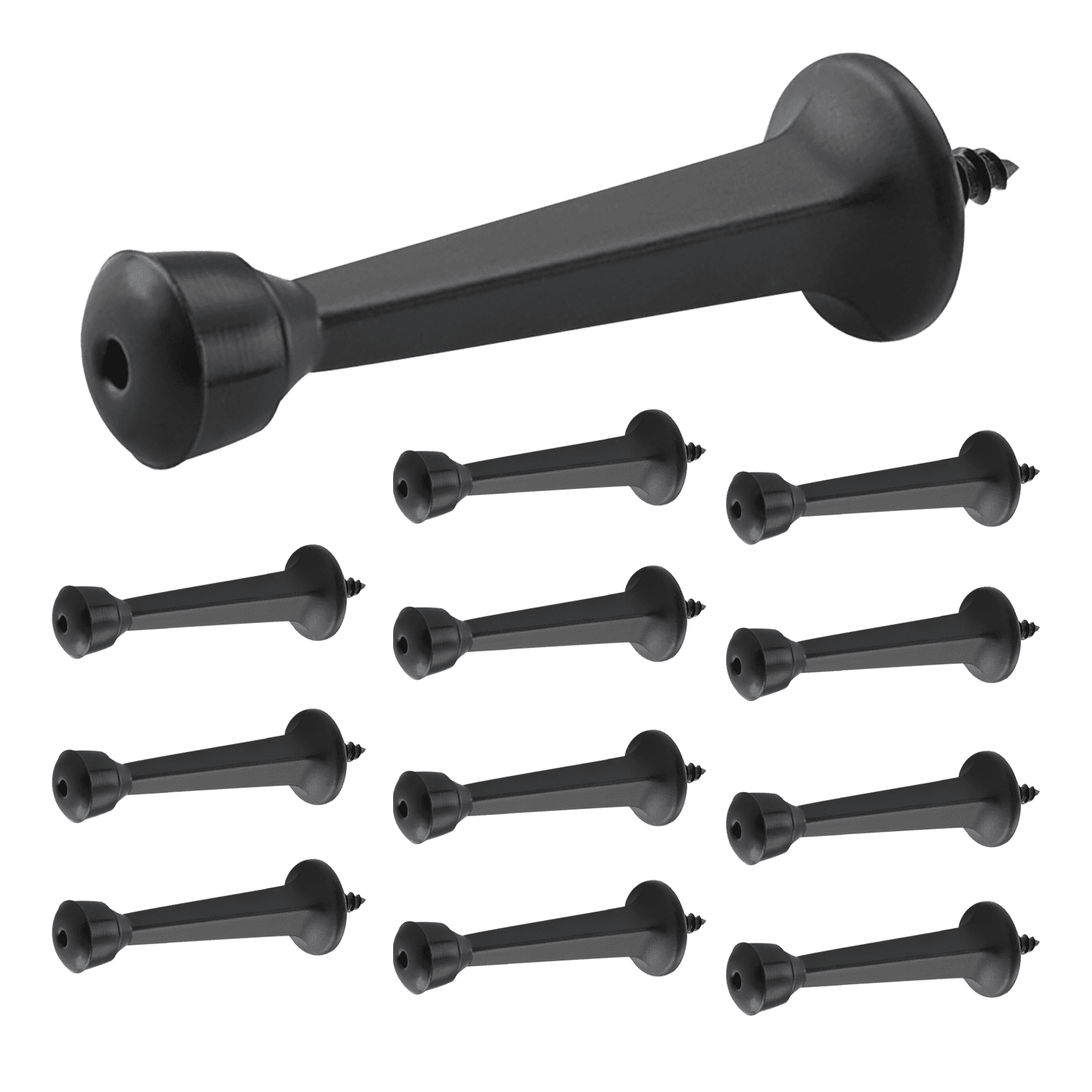 WellMade 3" Screw-in Wall Mount Door Stops, 12-Pack Heavy Duty Solid ...