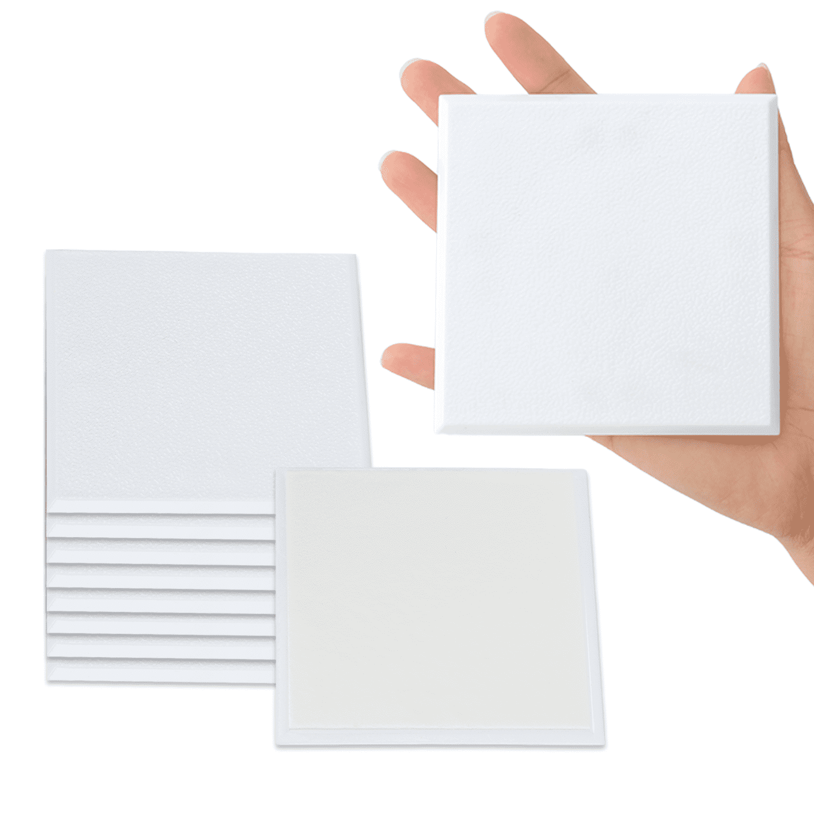 WellMade 4" Wall Shield Self Adhesive Protector Square, 10 Pcs Rigid ...