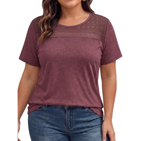 Ahdbta Faux Denim Shirts for Women Plus Size Button Up V Neck Collared ...