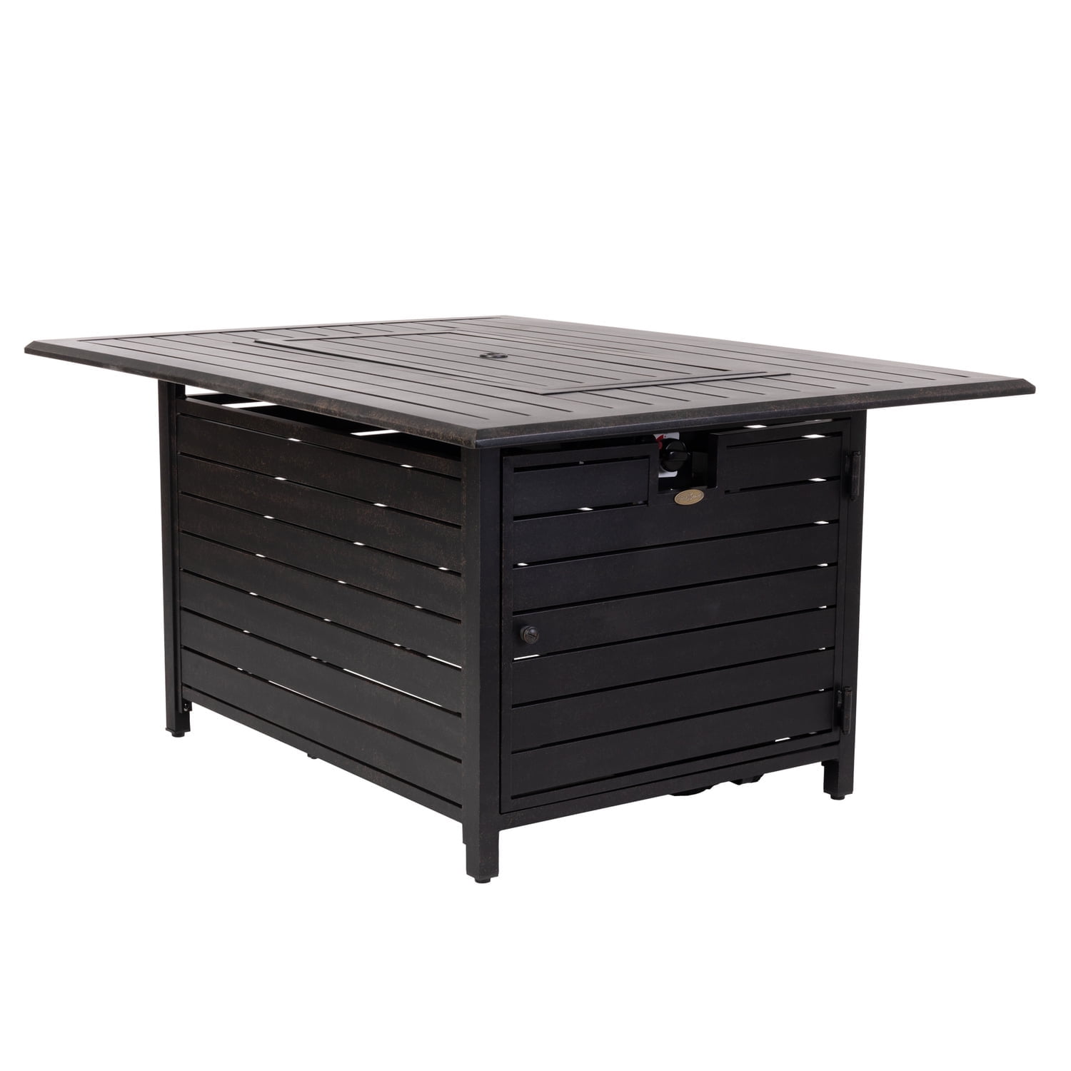 Fire Sense Armstrong Basketweave Aluminum Convertible Gas Fire Pit ...