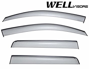 WellVisors Side Window Wind Deflector Visors - Mitsubishi Outlander 14 ...