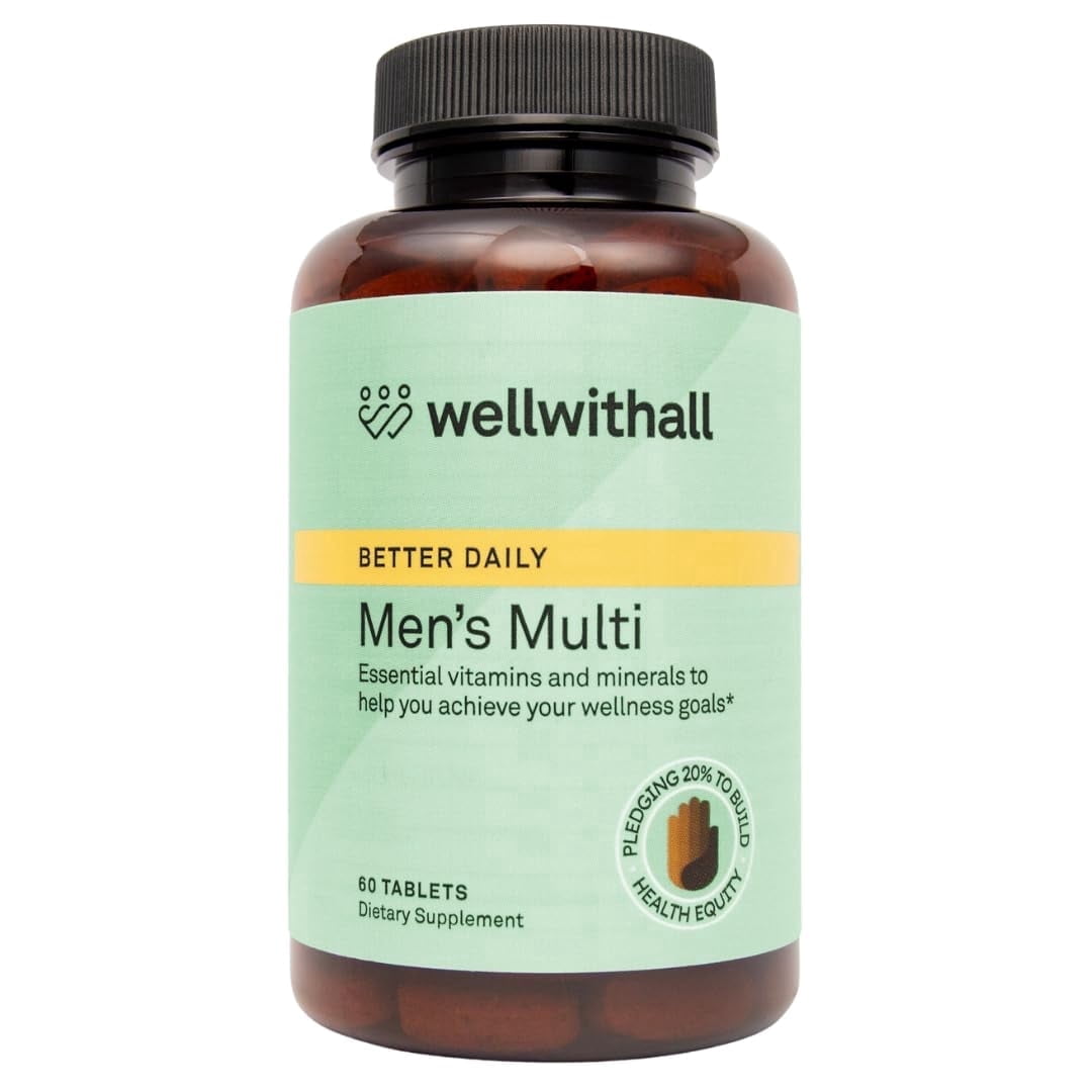WellWithAll Men's Multi | Essential Vitamins, Minerals & Zinc | 60 ...