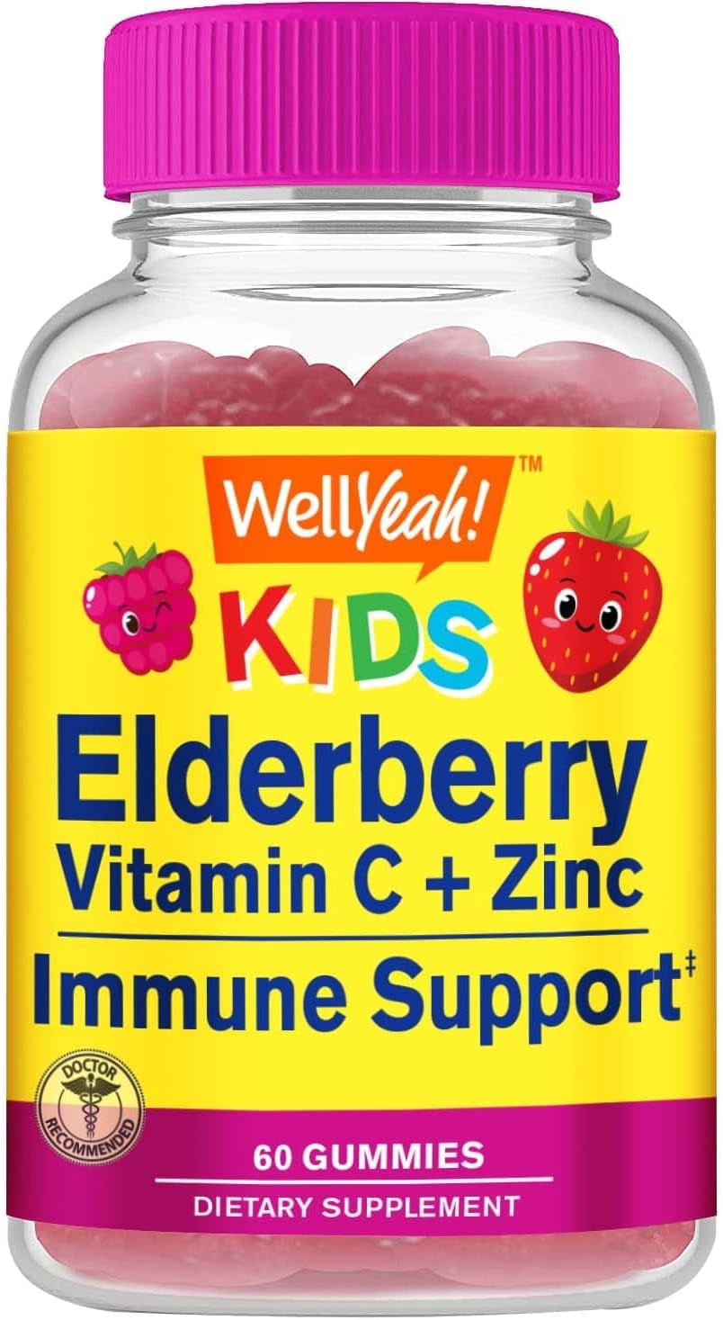 WellYeah Elderberry Gummies for Kids with Vitamin C and Zinc ...