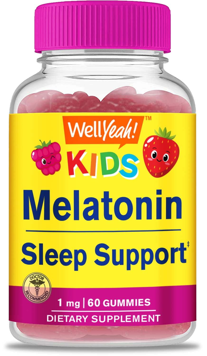 WellYeah Kids Melatonin Gummies 1 mg - Drug-Free Sleep Aid Gummy ...