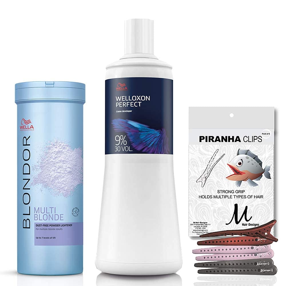 Wella Blondor Lightening Powder, Welloxon Perfect Creme Developer, M ...