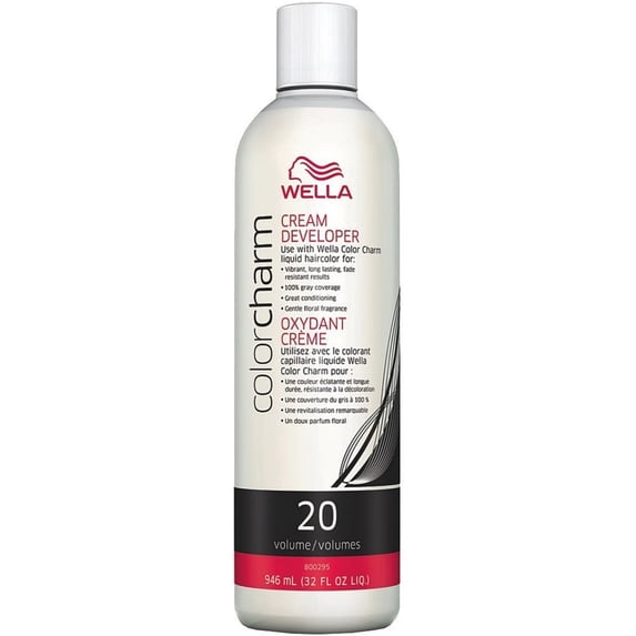Wella Color Charm 20 Volume Creme Developer, 32 oz, Permanent Hair ...