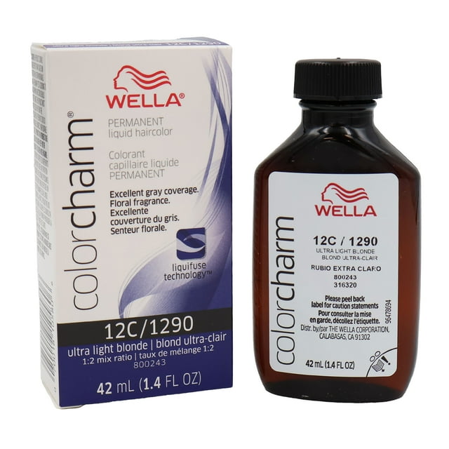 Wella COLOR CHARM, HAIR COLOR Permanent Liquid Haircolor, 12C/1290 ...