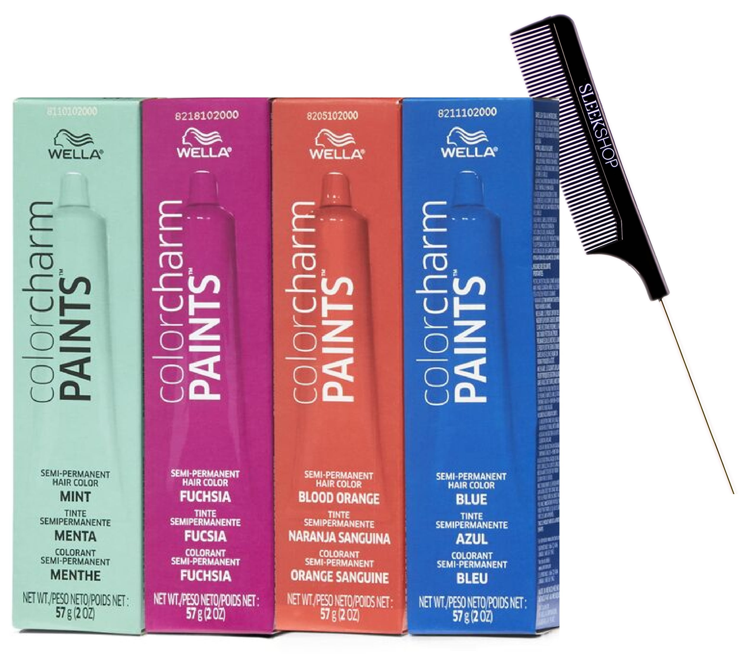 Wella COLOR CHARM PAINTS Semi-Permanent Hair Color Dye (w/ Sleek Steel ...