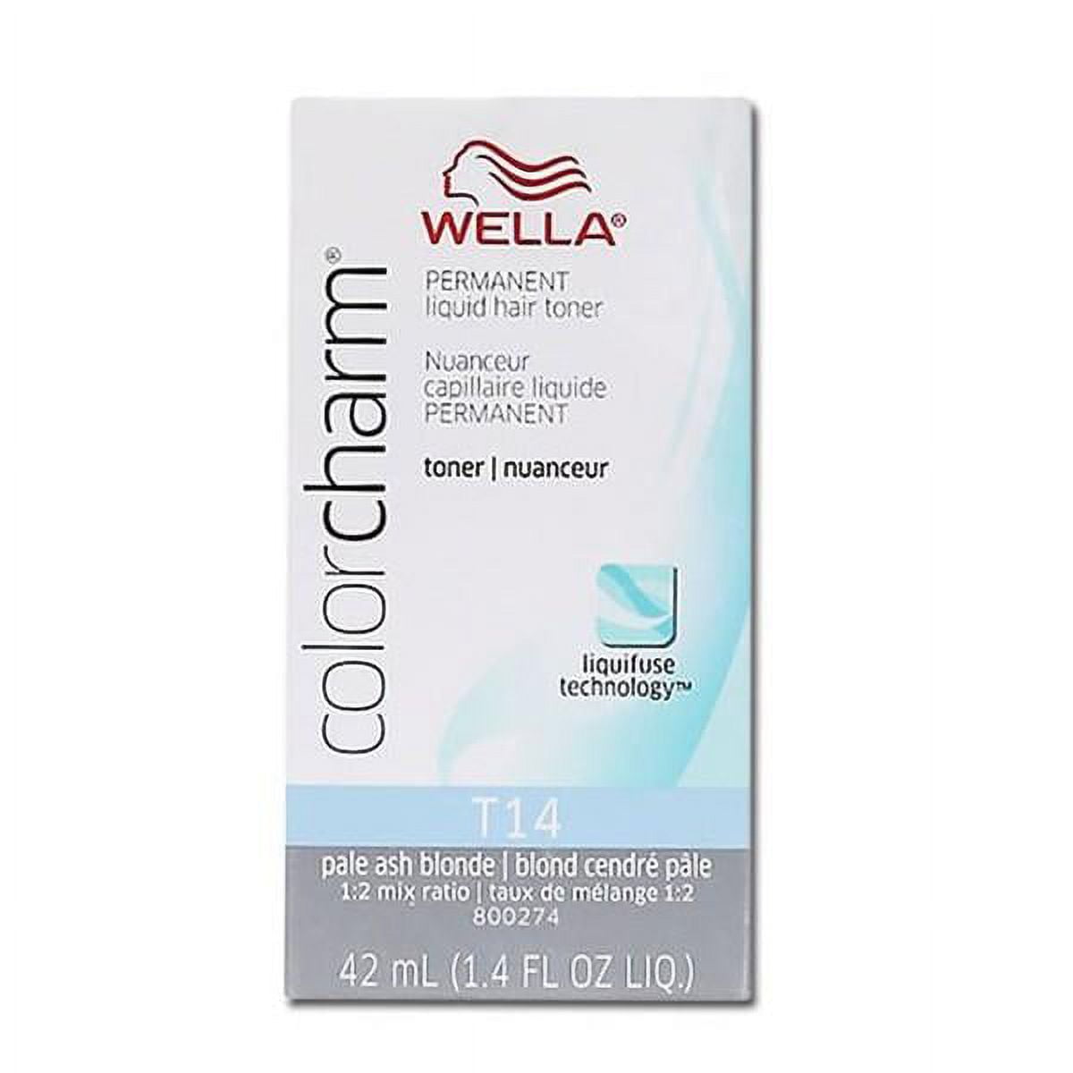 Wella Charm, Hair Color Permanent Liquid Hair Toner, T14 Pale Ash ...