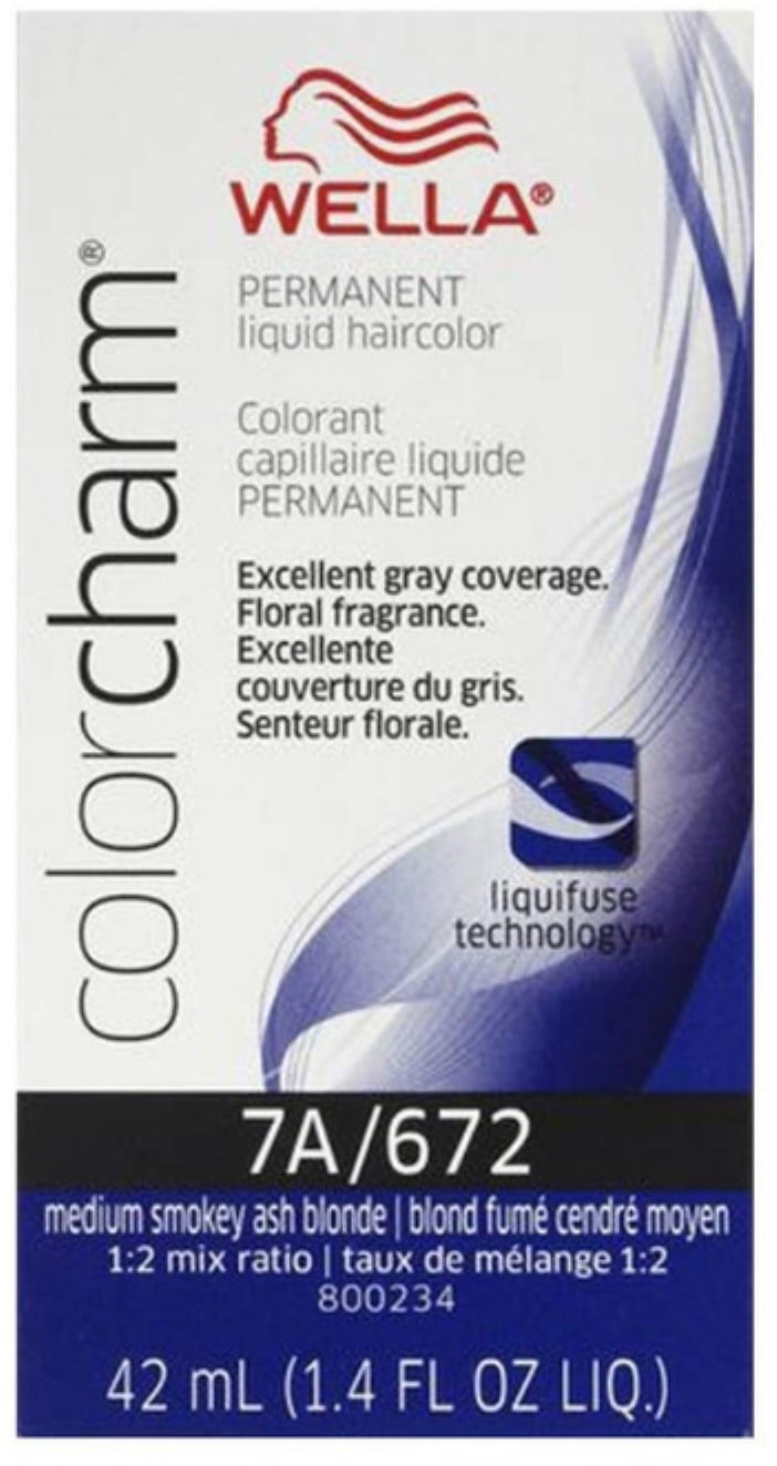 Wella Color Charm Liquid Permanent Hair Color, 7A/672 Medium Smokey Ash ...