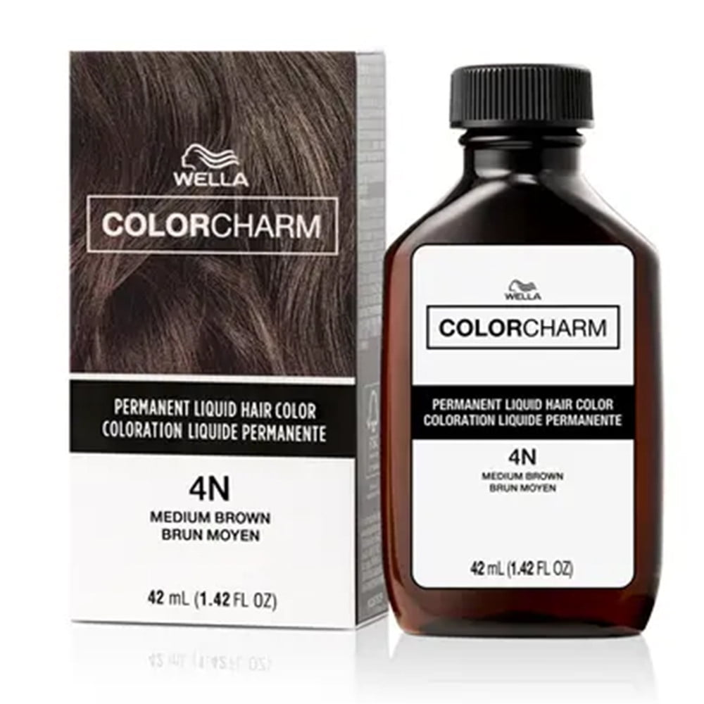 Wella Color Charm Permanent Liquid Hair Color 4N/411 Medum Brown, 1.4 ...