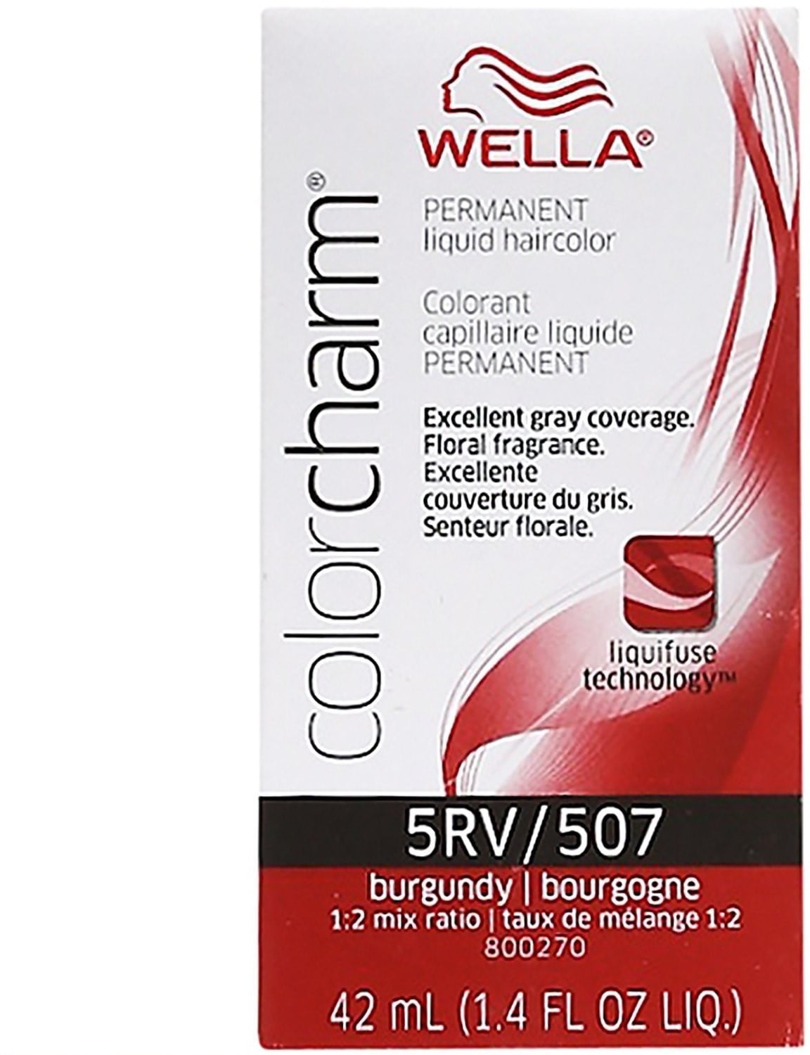 Wella Color Charm Permanent Liquid Haircolor, 5RV/507 Burgundy, 1.4 oz ...
