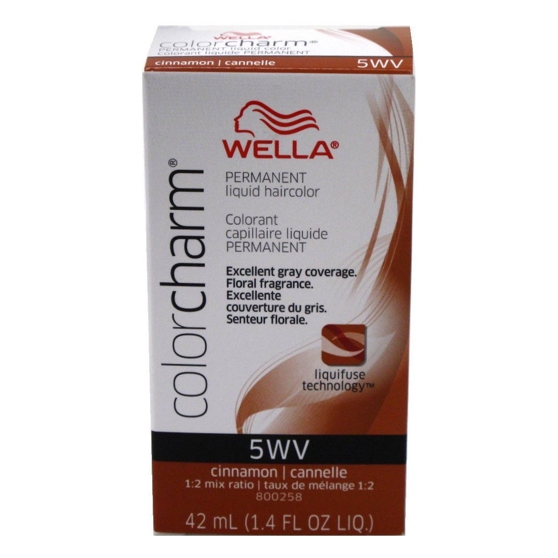 Wella Color Charm Permanent Liquid Haircolor, 5WV Cinnamon, 1.4 Oz ...