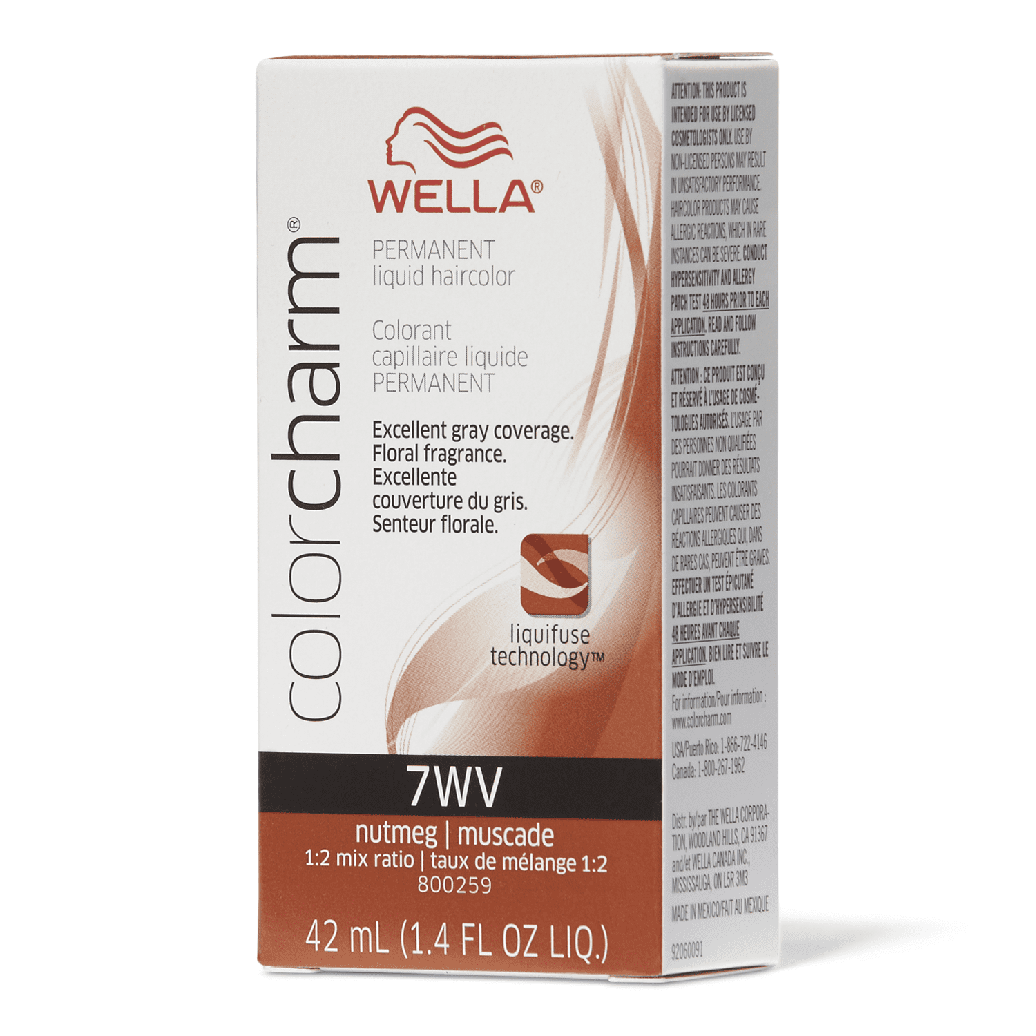 Wella Color Charm Permanent Liquid Haircolor - 7WV Nutmeg , 1.4 oz Hair ...