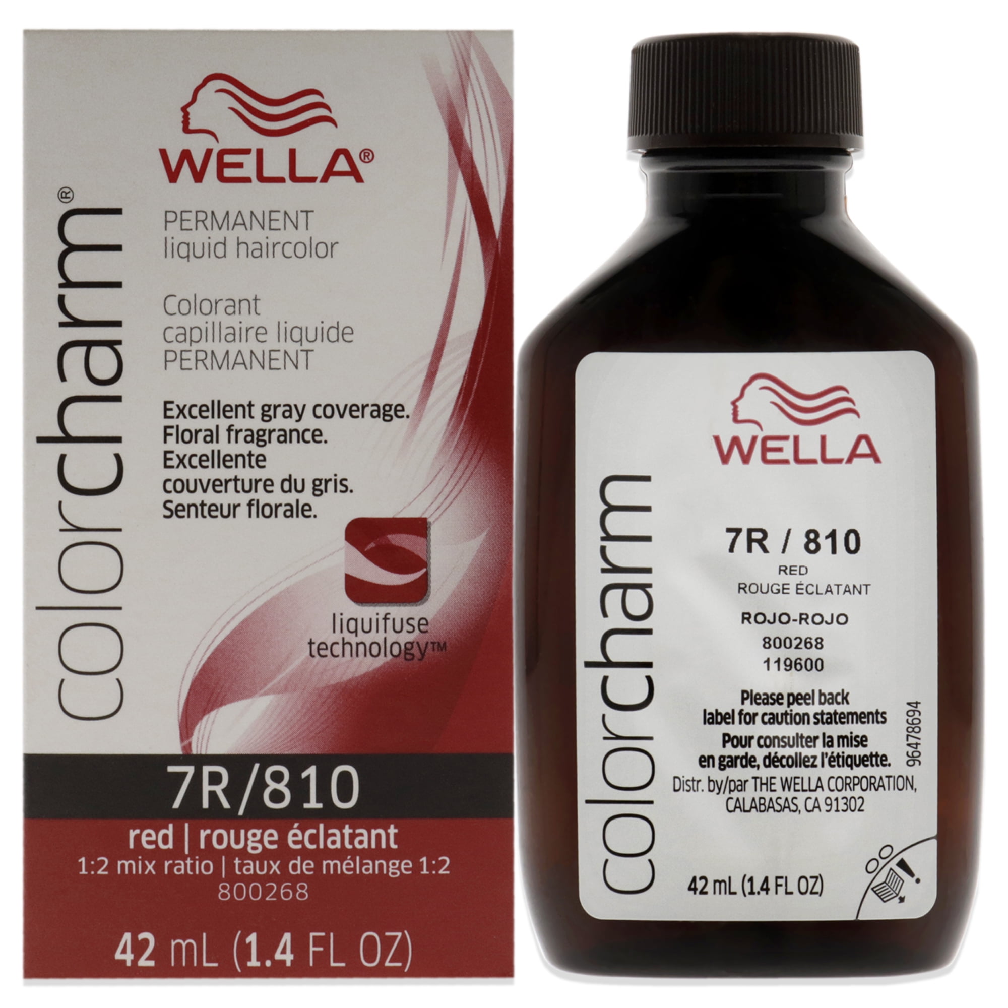 Wella Color Charm Permanent Liquid Haircolor - 810 7R Red Red ...