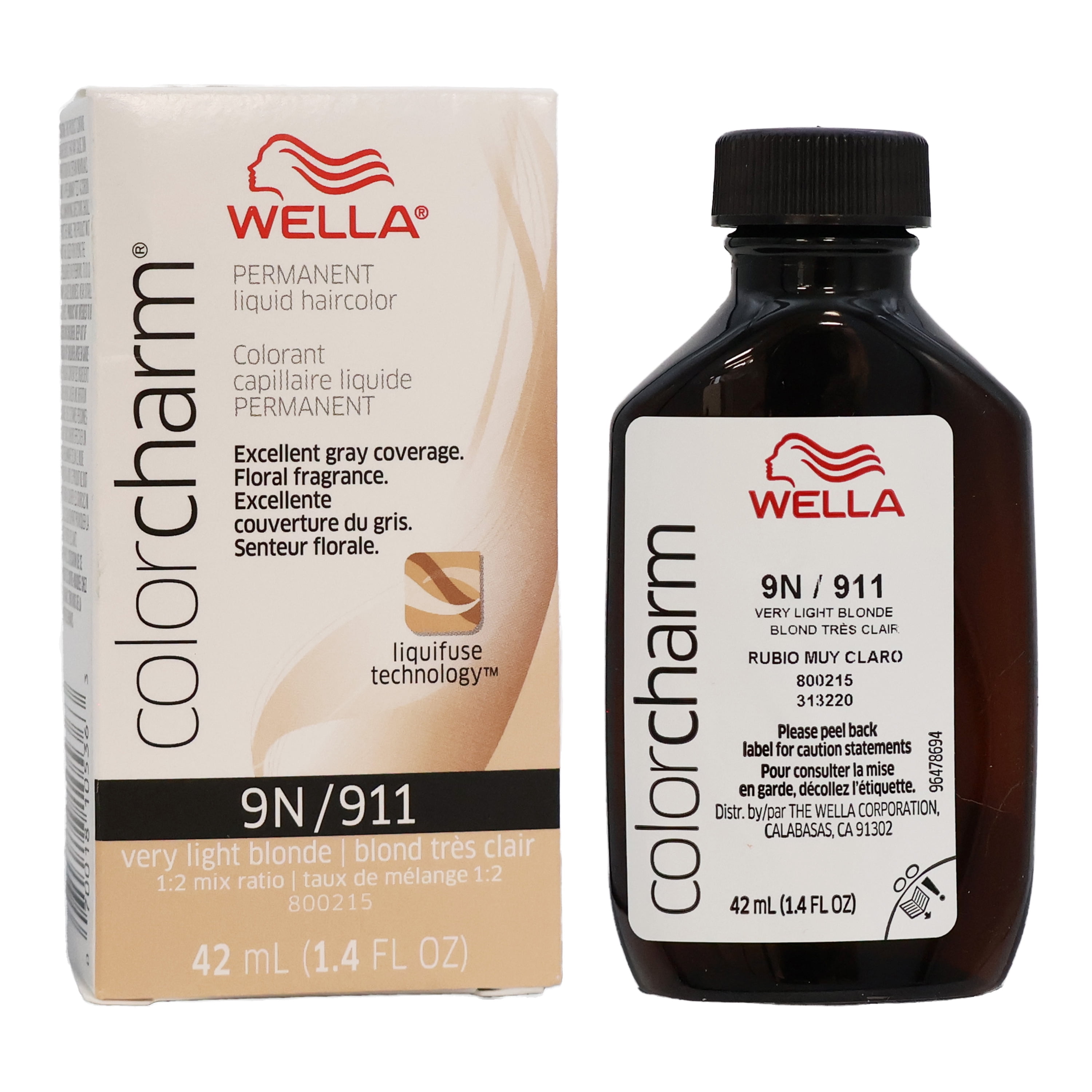 Wella Color Charm Permanent Liquid Haircolor 9N/911, Very Light Blonde ...