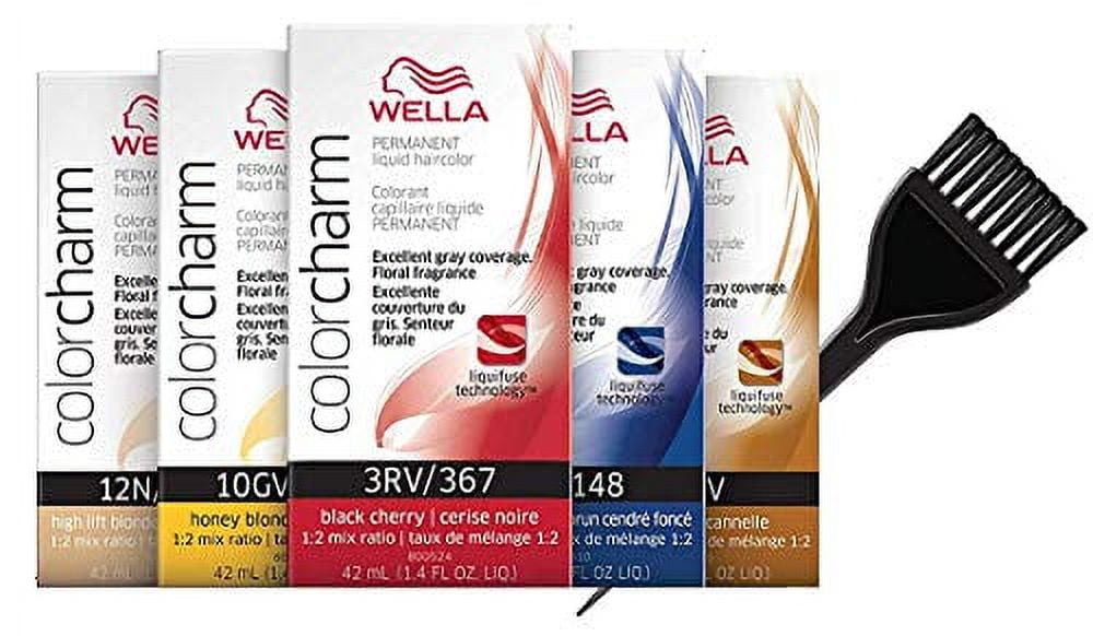 Wella Color Charm Permanent Liquid Haircolor (w/Sleek Tint Brush ...