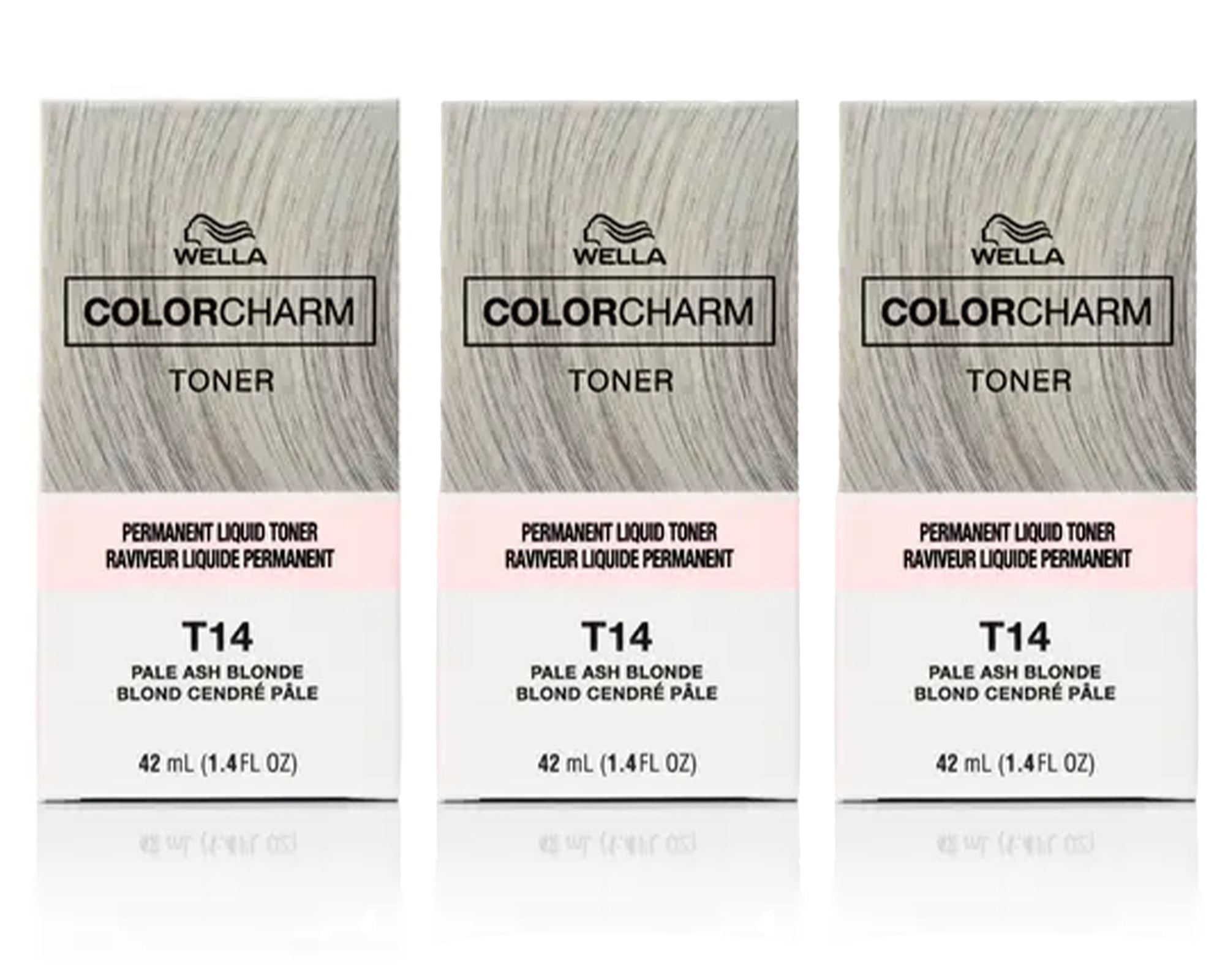 Wella Color Charm Permanent Liquid Toner - T14 Pale Ash Blonde - 1.4 fl ...