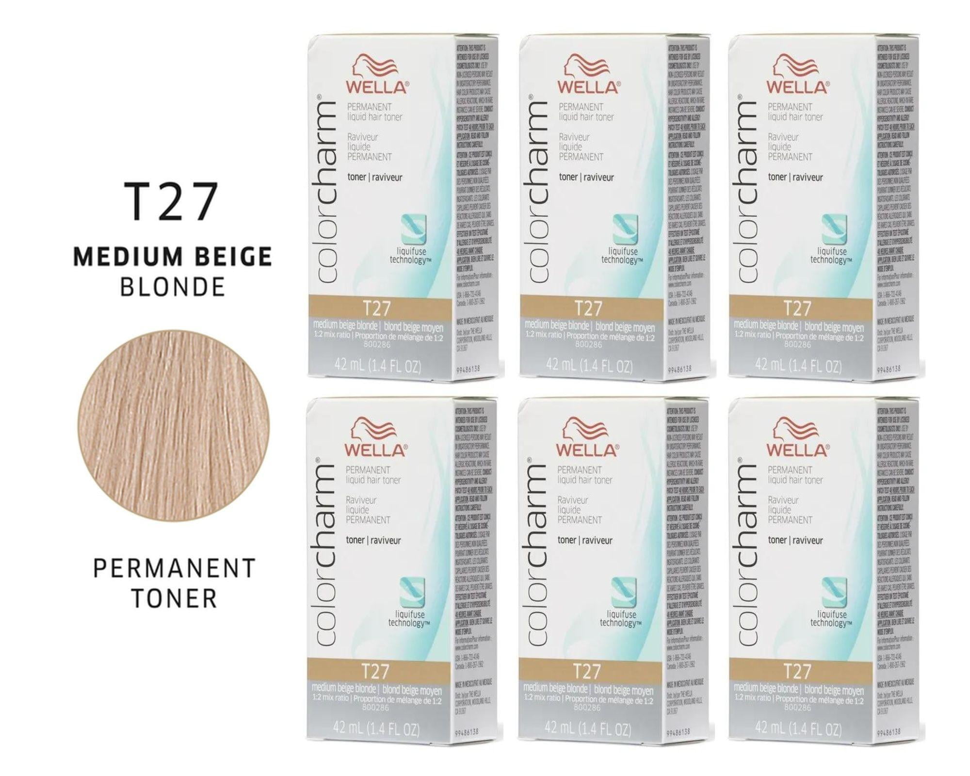 Wella Color Charm - Permanent Liquid Toner - T27 ( PACK OF 6 ...