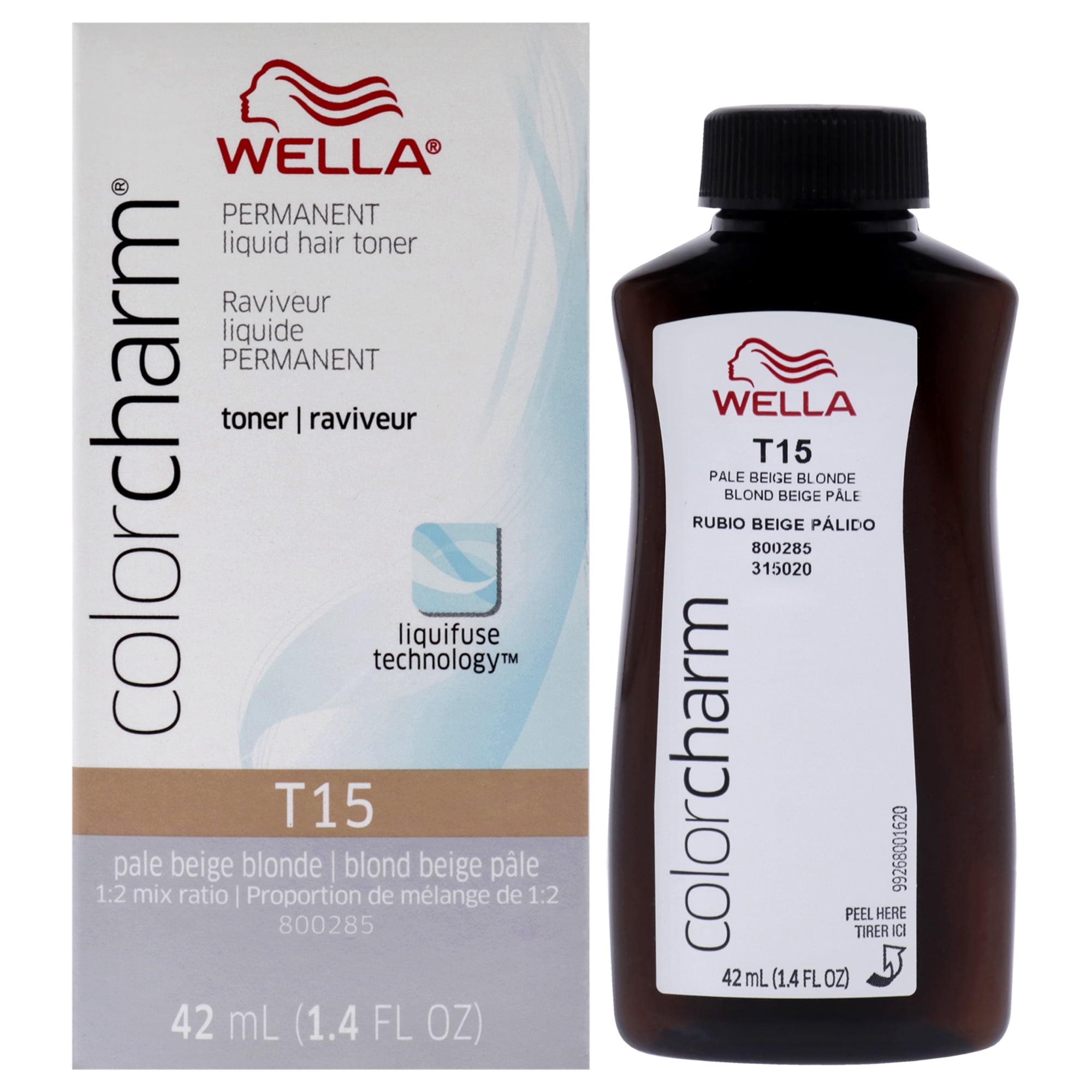 Wella Color Charm Permanent Hair Toner, T15 Pale Beige Blonde, 1.4 oz ...