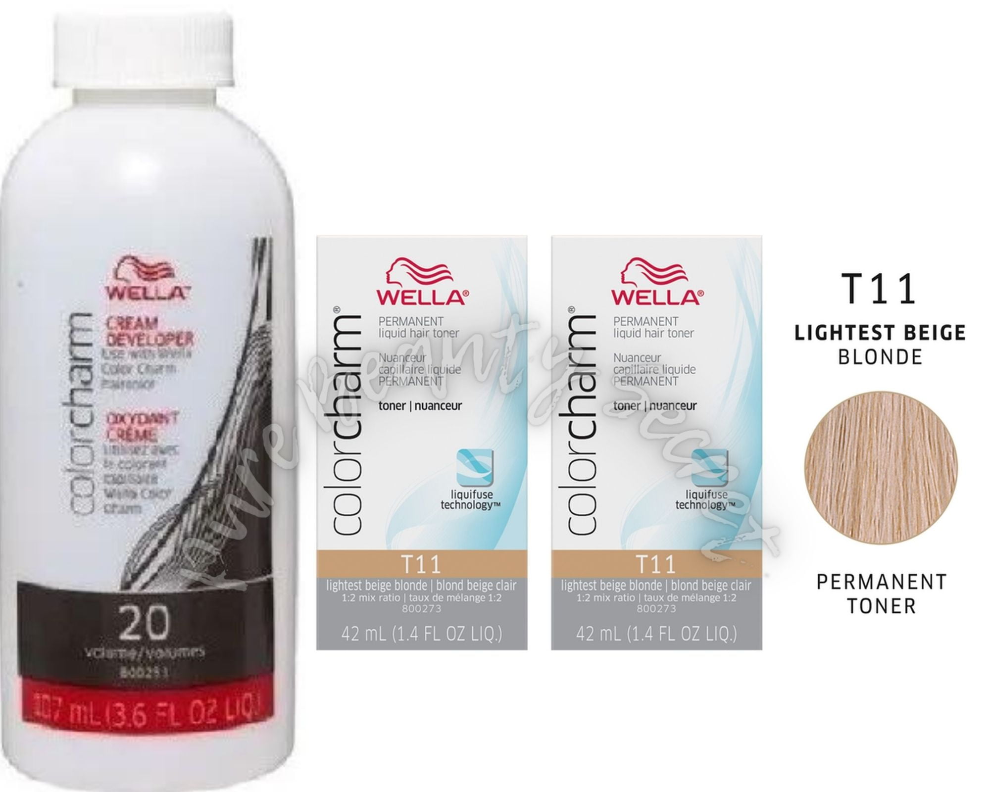 Wella Color Charm T11 x 2 + 20 DEVELOPER - Walmart.com