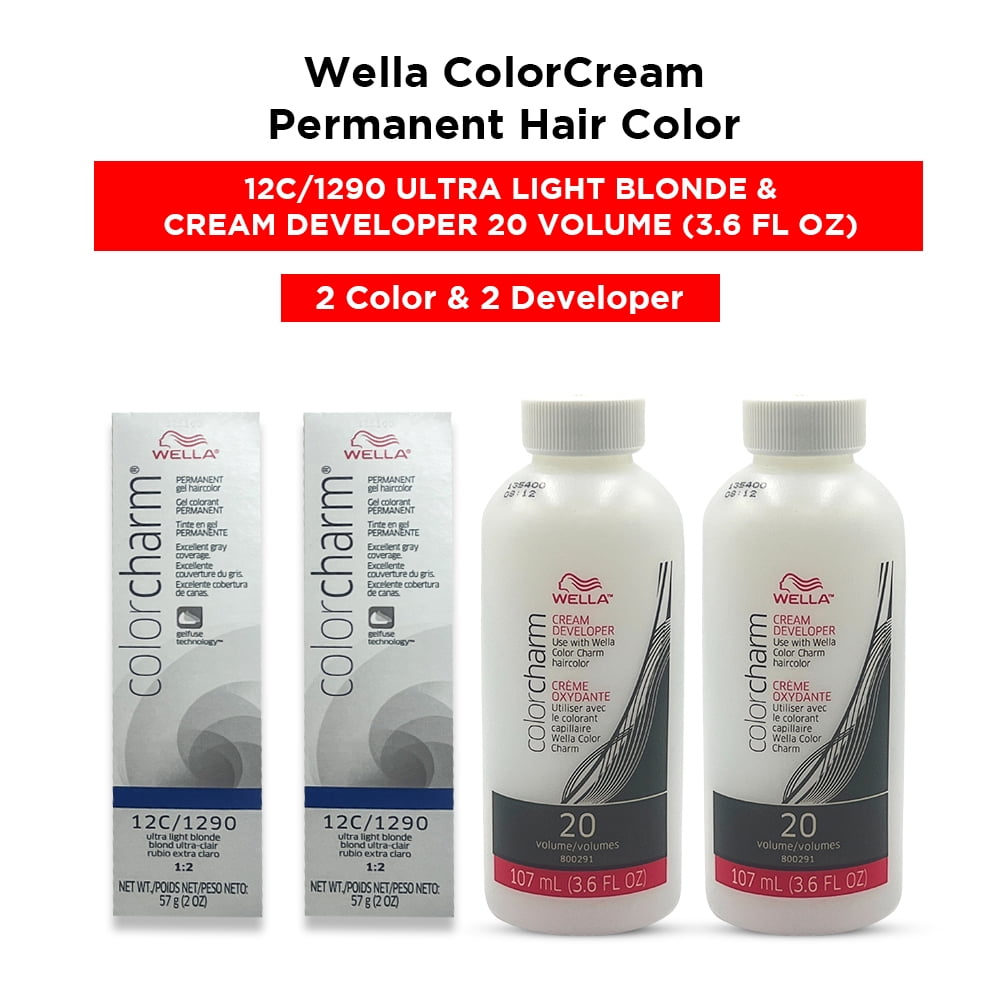 Wella Color Cream Permanent Gel Hair Color - 2 oz ( 12C/1290 Ultra ...