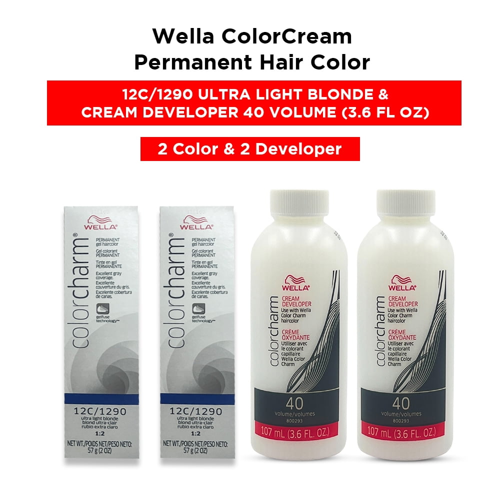 Wella Color Cream Permanent Gel Hair Color - 2 oz ( 12C/1290 Ultra ...