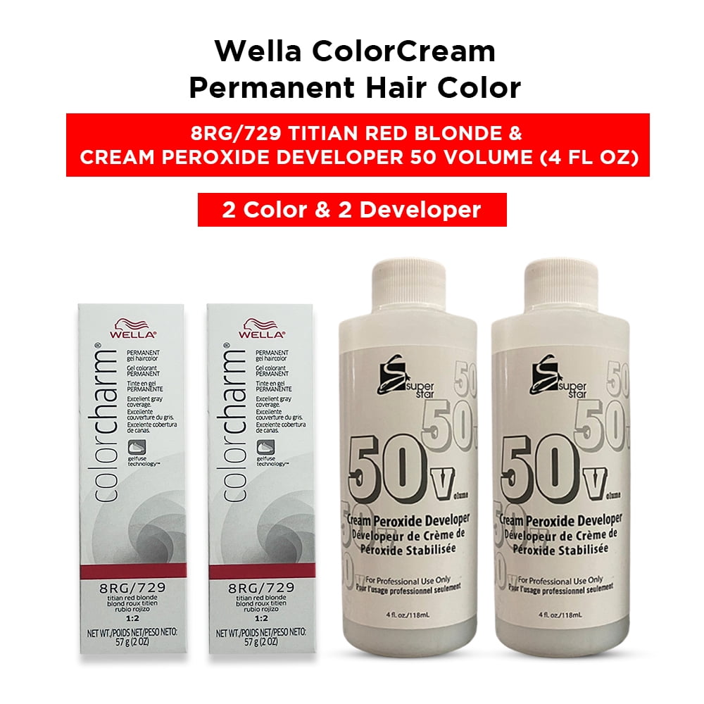 Wella Color Cream Permanent Gel Hair Color - 2 oz ( 8RG/729 Titian Red ...