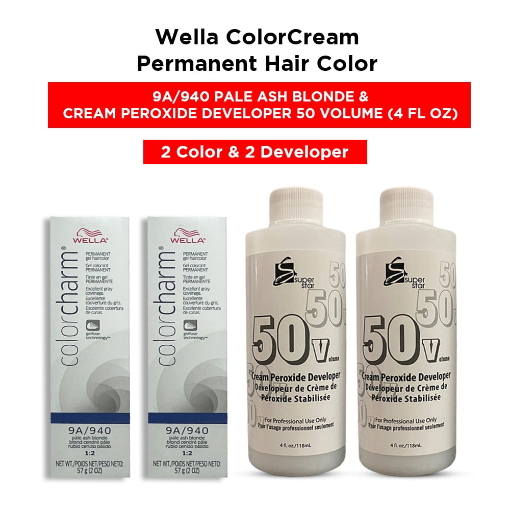 Wella Color Cream Permanent Gel Hair Color - 2 oz ( 9A/940 Pale Ash ...