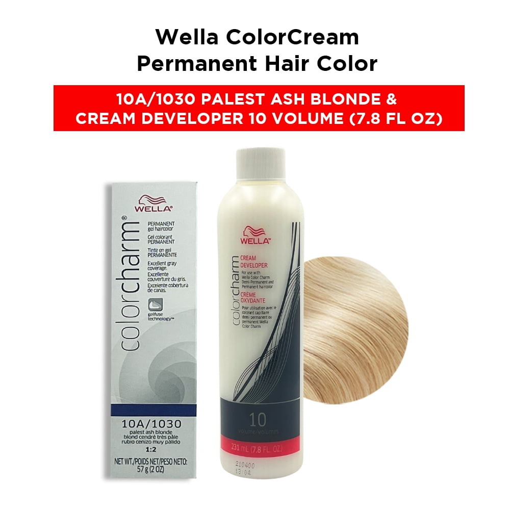 Wella Color Cream Permanent Gel Hair Color - 2 oz ( 10A/1030 Palest Ash ...