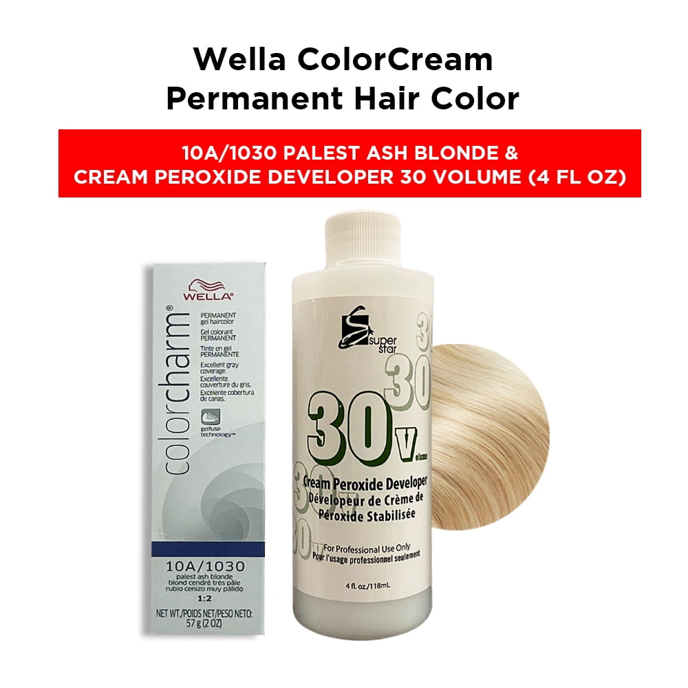Wella Color Cream Permanent Gel Hair Color - 2 oz ( 10A/1030 Palest Ash ...