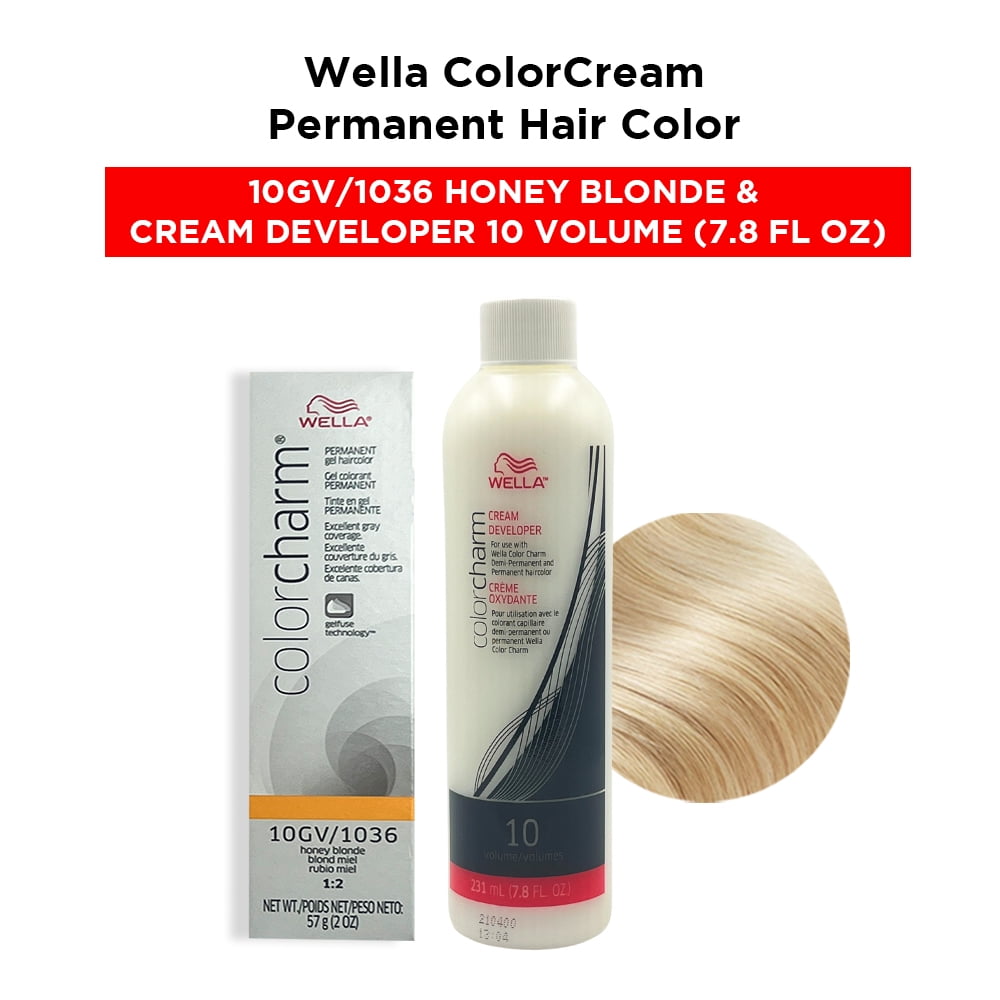 Wella Color Cream Permanent Gel Hair Color - 2 oz ( 10GV/1036 Honey ...