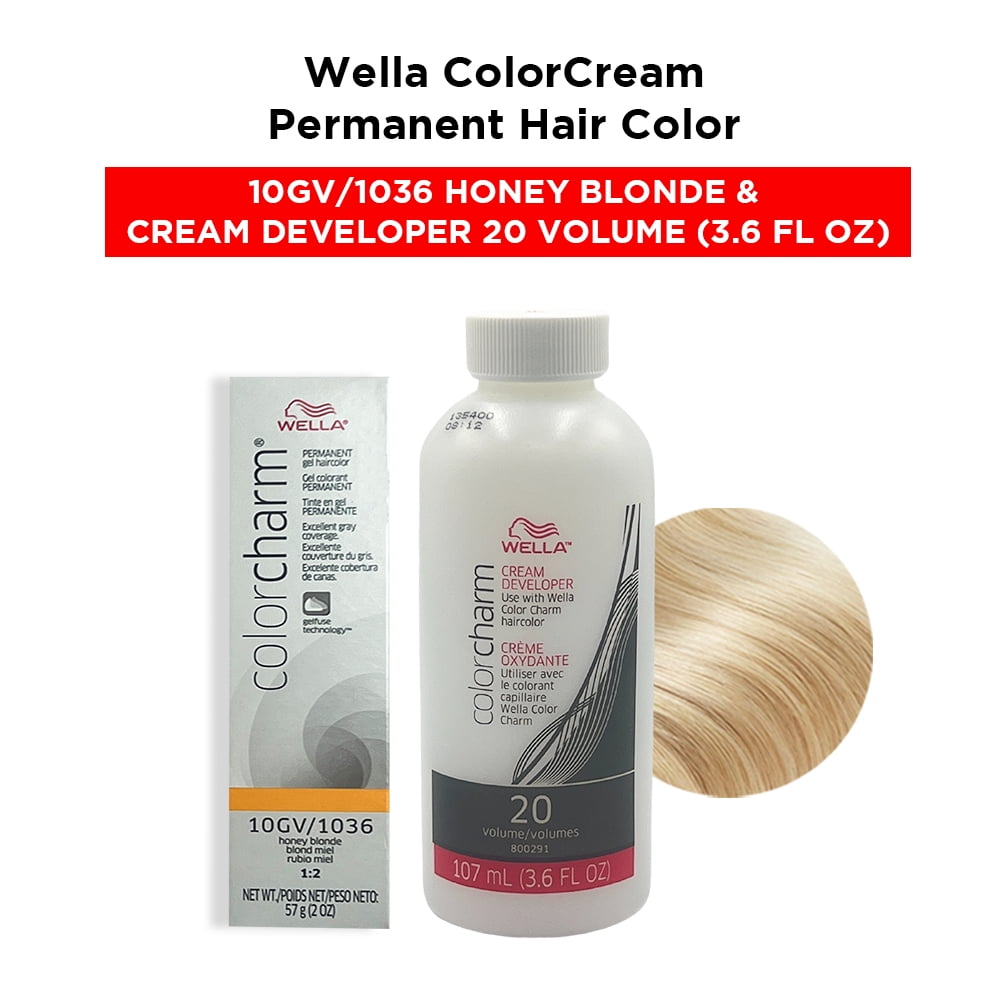 Wella Color Cream Permanent Gel Hair Color - 2 oz ( 10GV/1036 Honey ...