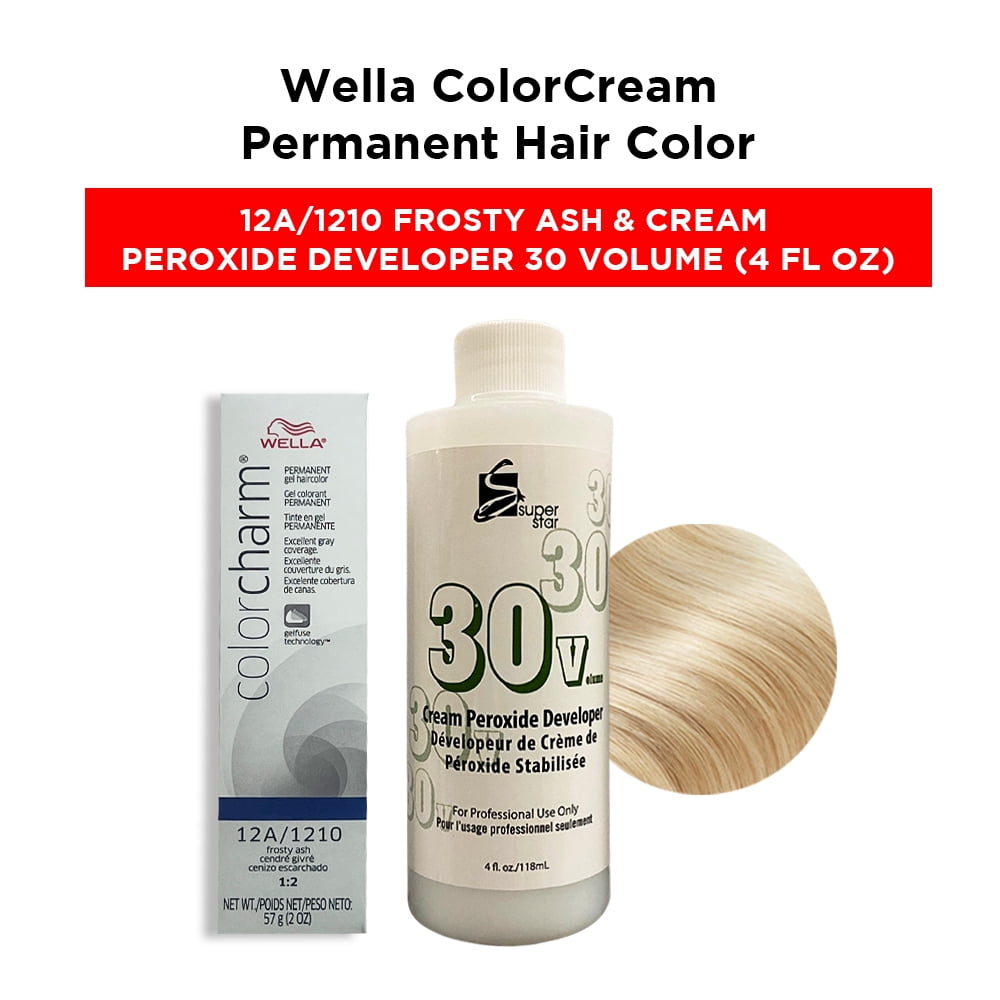 Wella Color Cream Permanent Gel Hair Color - 2 oz ( 12A/1210 Frosty Ash ...