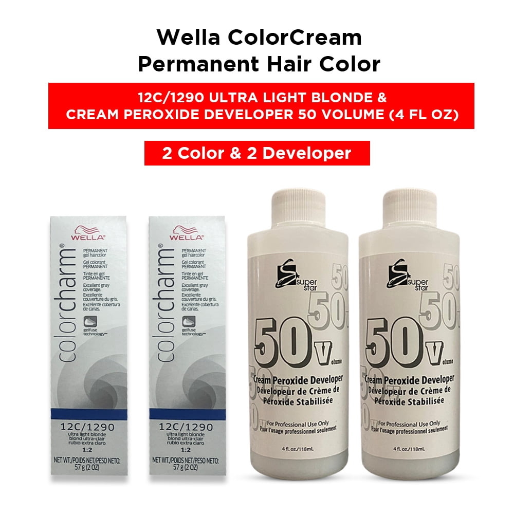 Wella Color Cream Permanent Gel Hair Color - 2 oz ( 12C/1290 Ultra ...